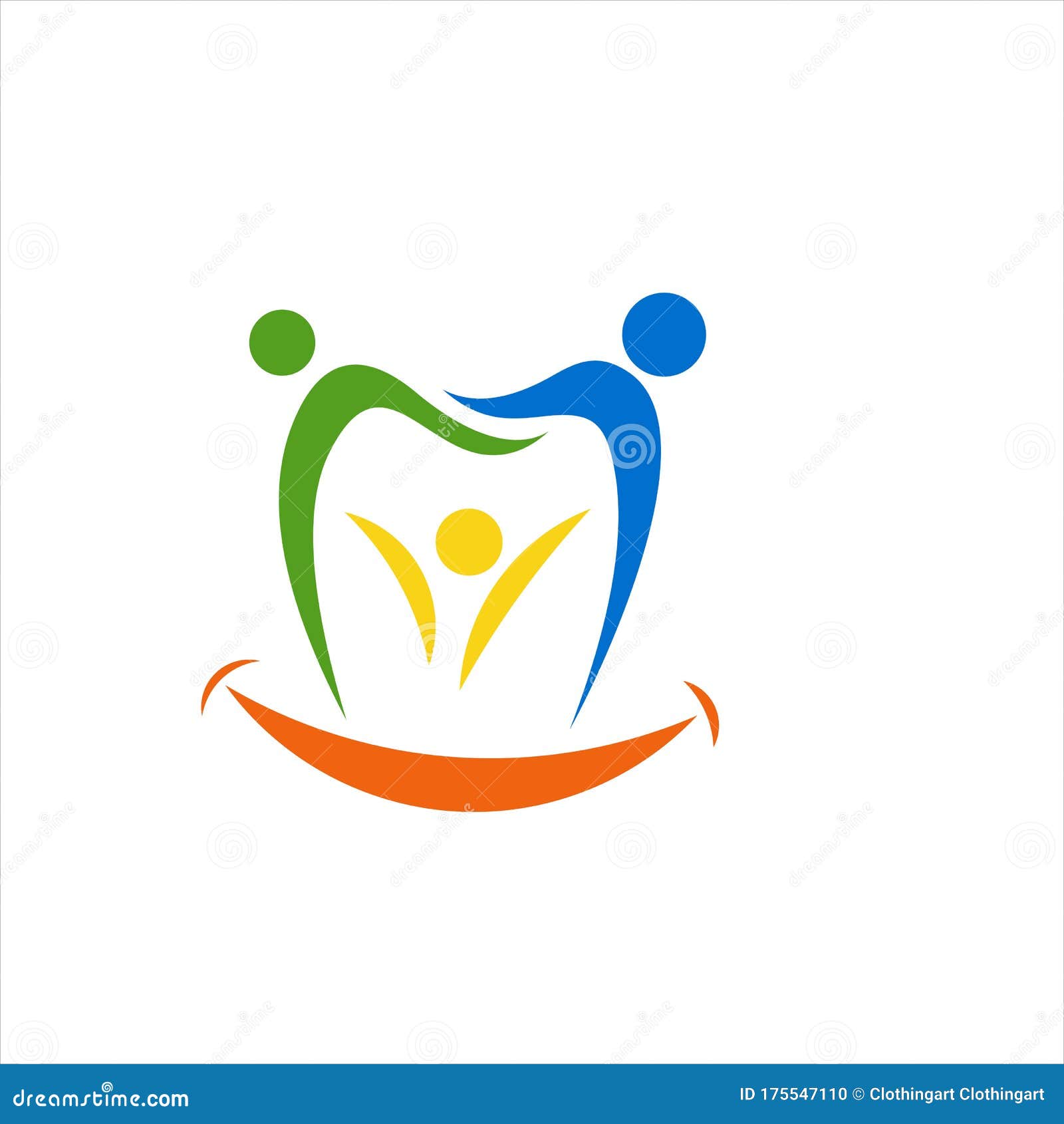 Dental Family Vector Logo Graphic Modern Stock Vector - Illustration of ...