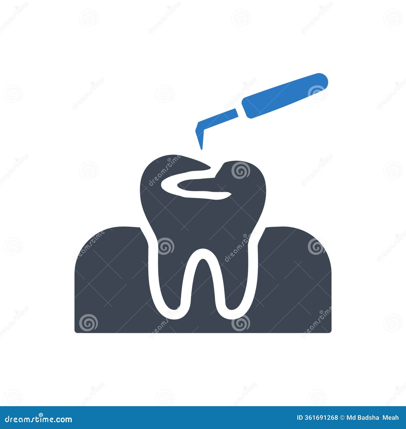 Dental Filling Procedure On Tooth, 3d Cross-section Showing Restorative ...