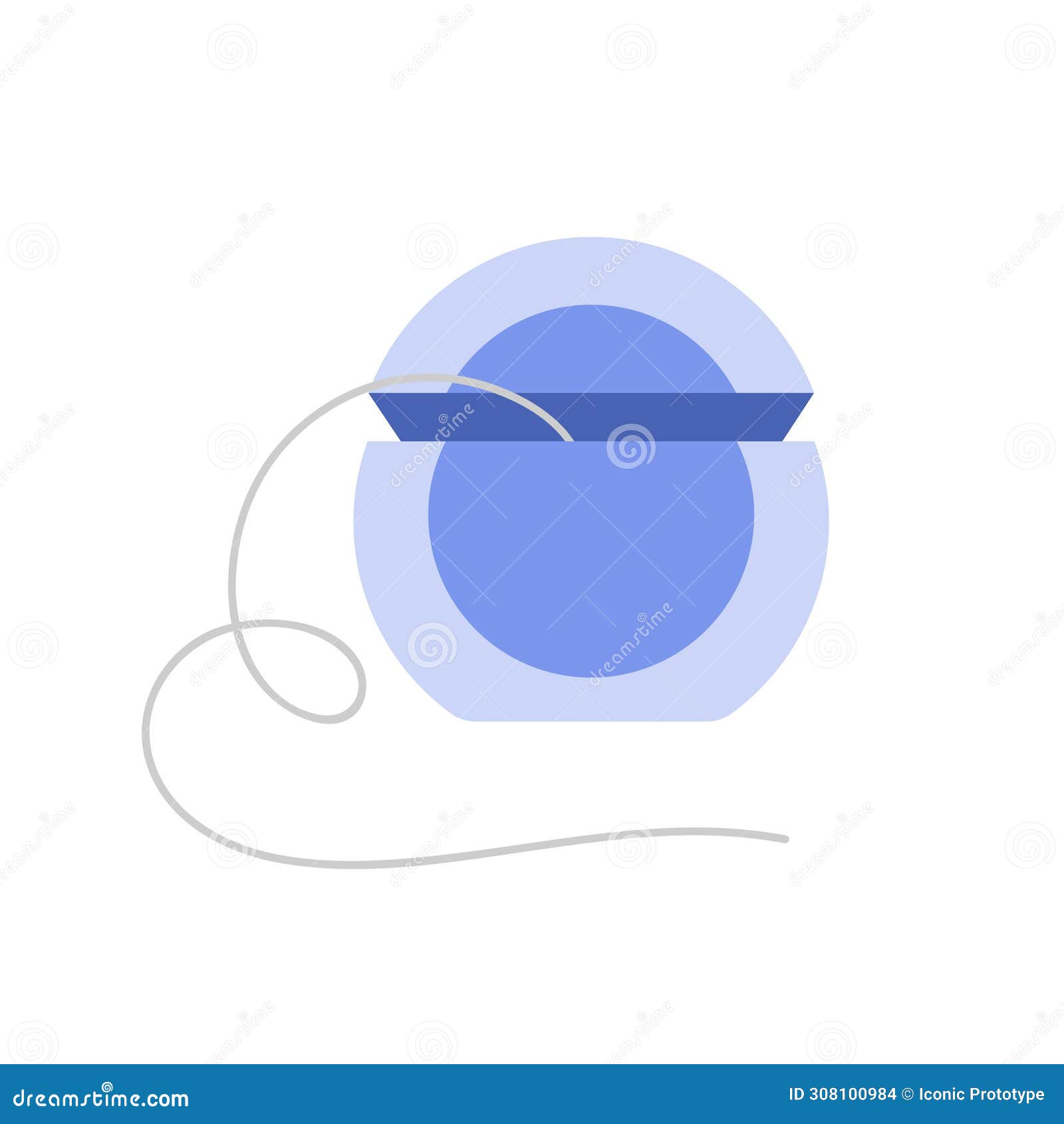 Dental Floss, Blue Container with String for Cleaning between Teeth ...