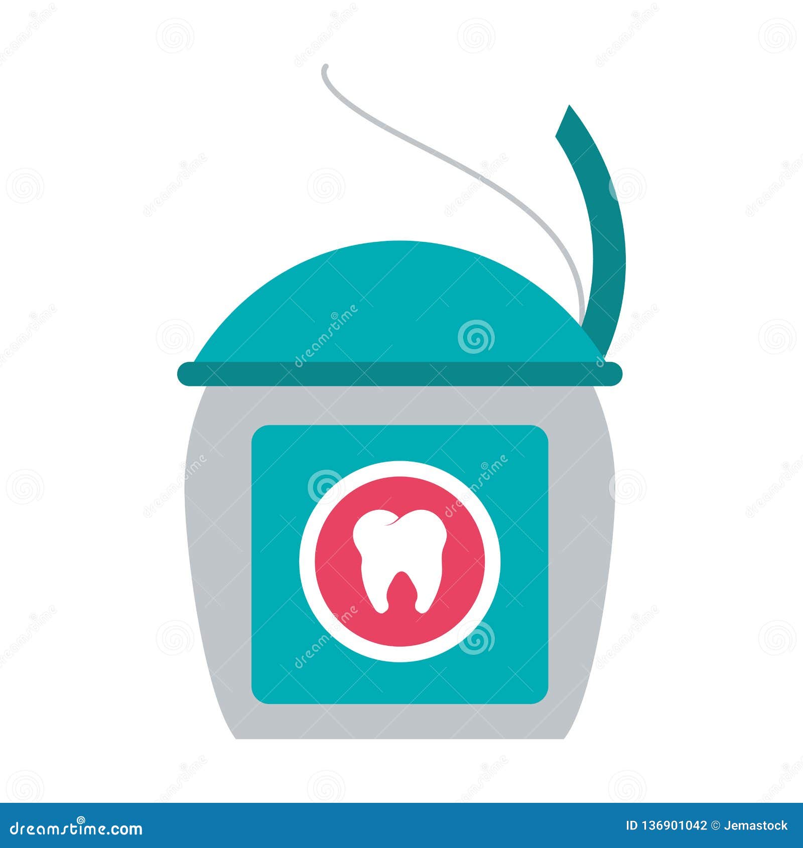 Dental floss box stock vector. Illustration of equipment - 136901042