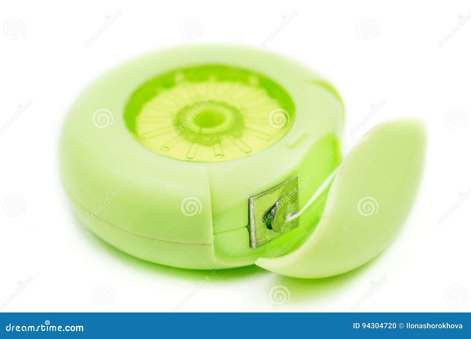 Dental Floss in a Green Round Box Stock Photo - Image of tooth, white ...