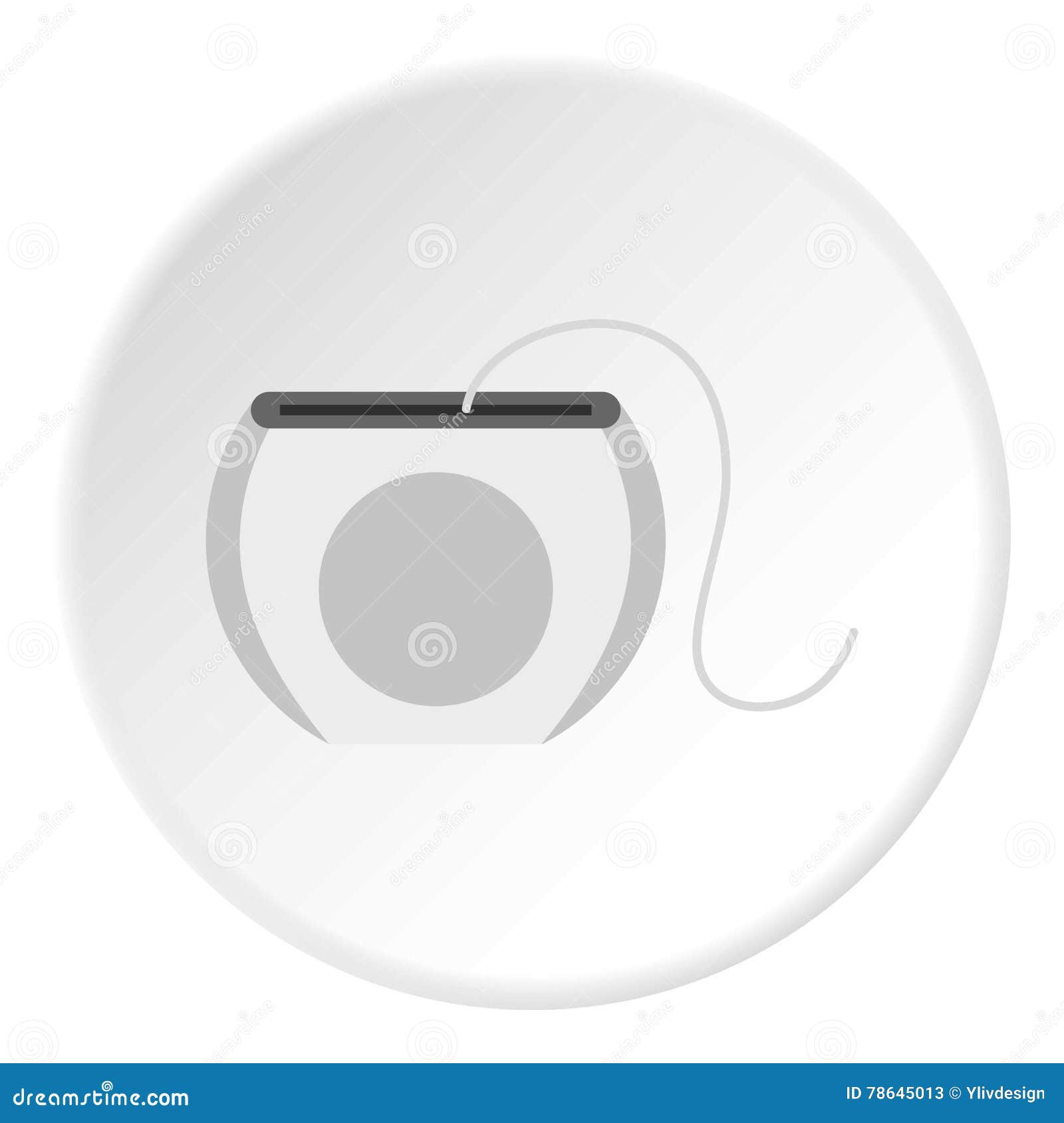 Dental Floss Icon, Flat Style Stock Vector - Illustration of dentistry ...