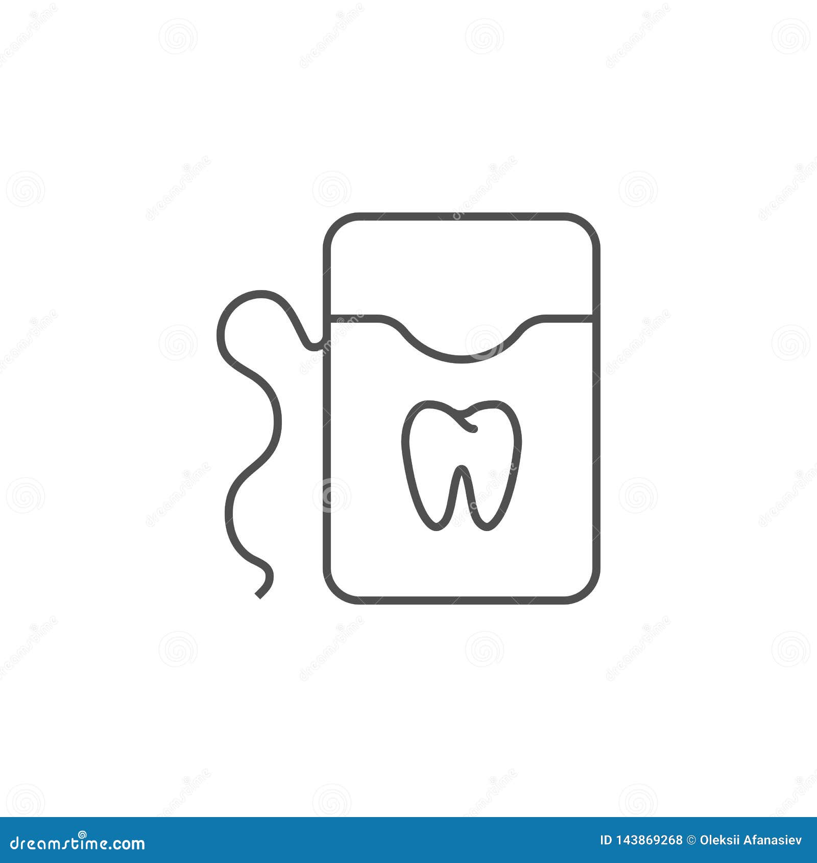Dental Floss Line Icon stock vector. Illustration of dent - 143869268