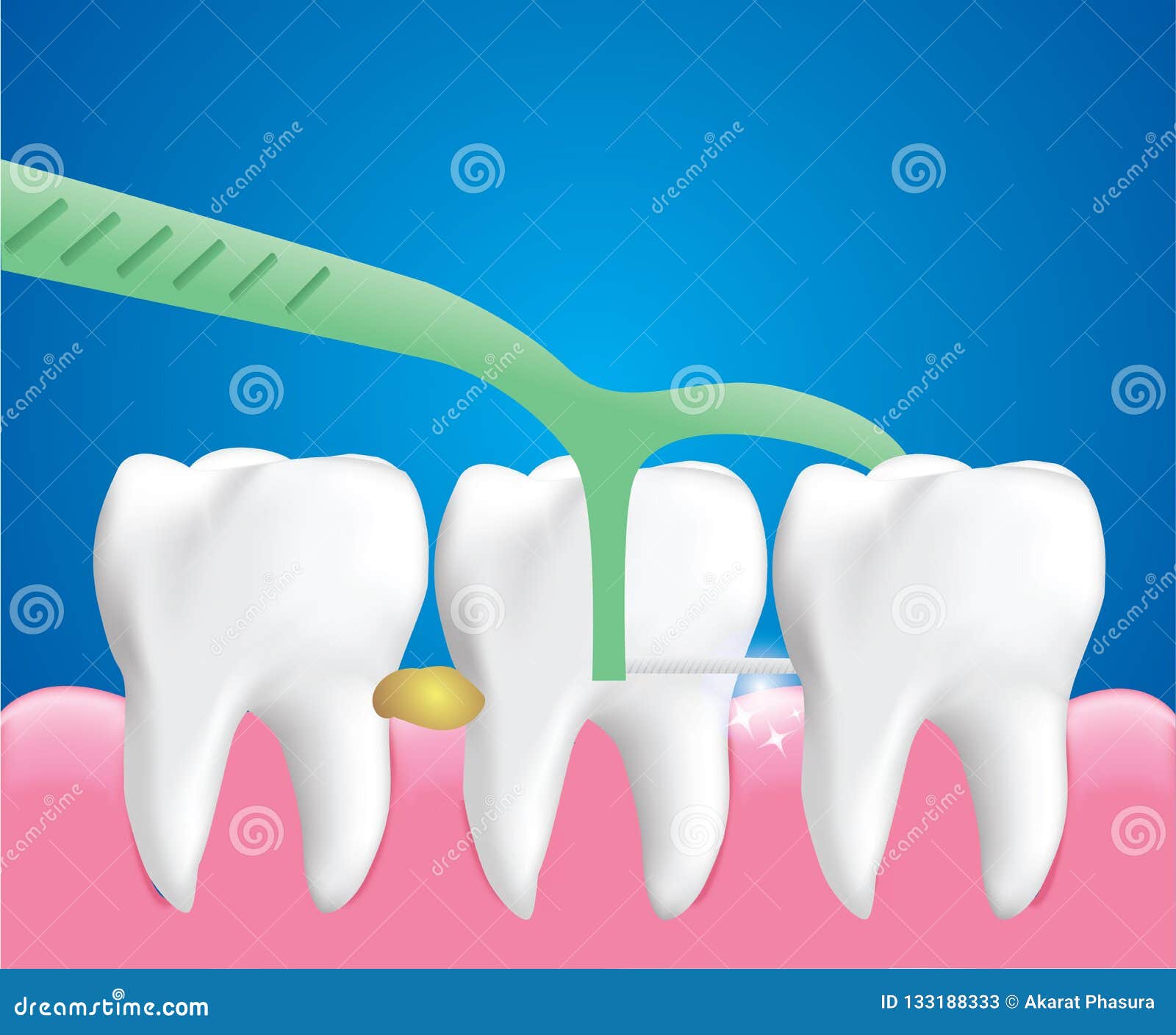 A Man Picks A Toothpick In His Teeth Vector Illustration ...