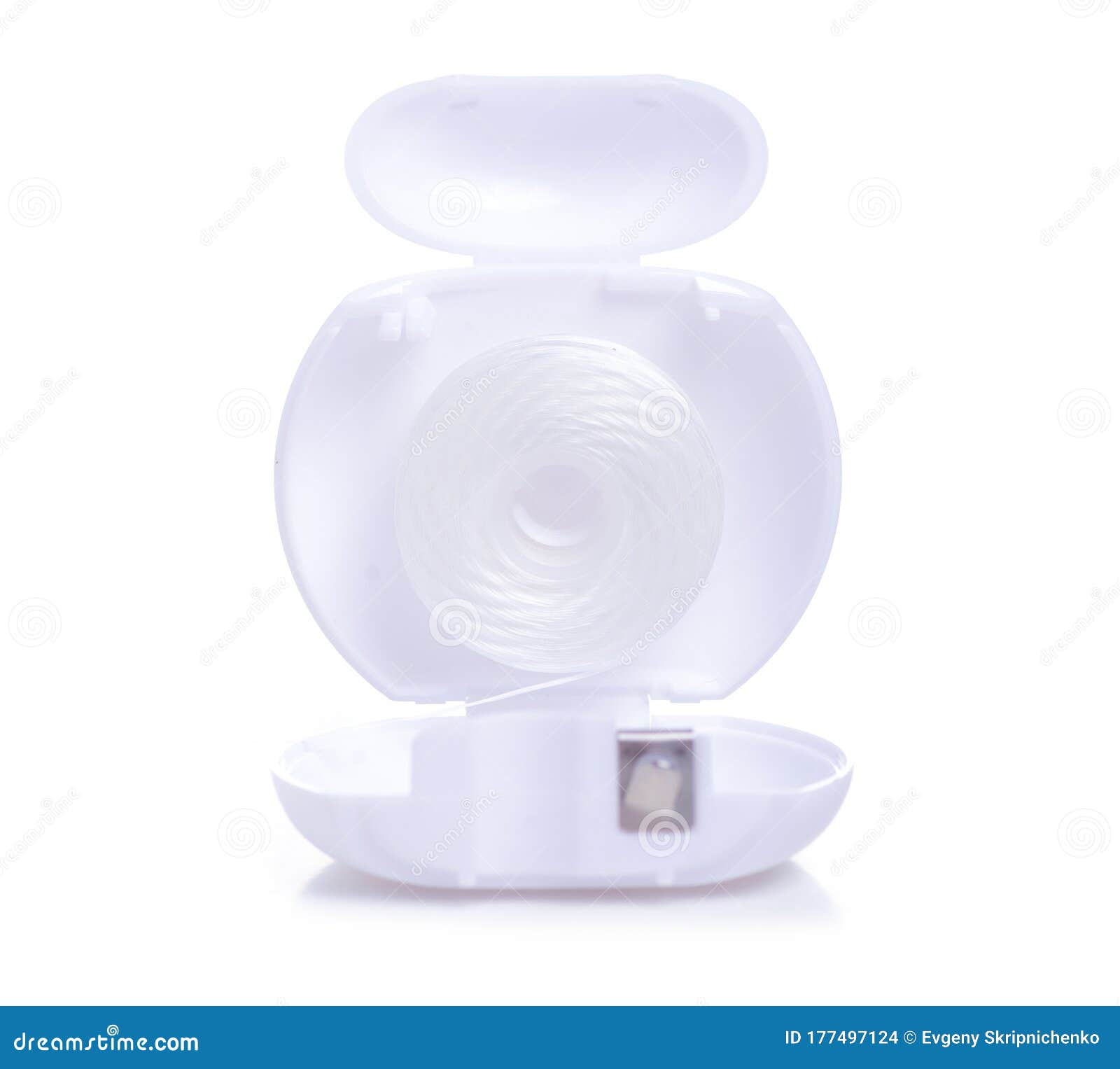 Dental floss plastic case stock photo. Image of cutout - 177497124