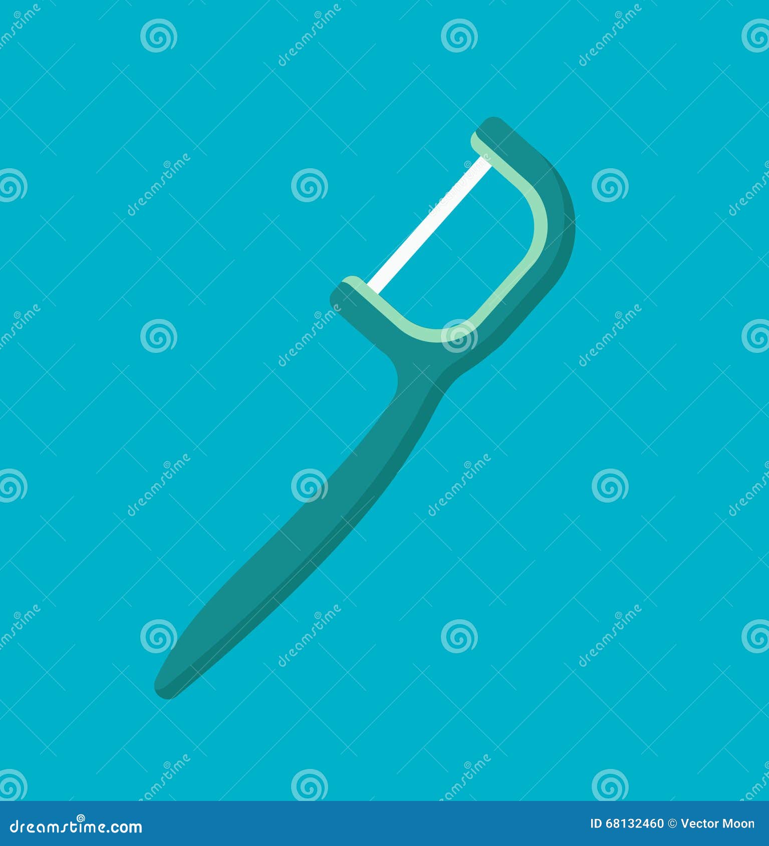 Dental Floss Vector Illustration Stock Vector - Illustration of face ...