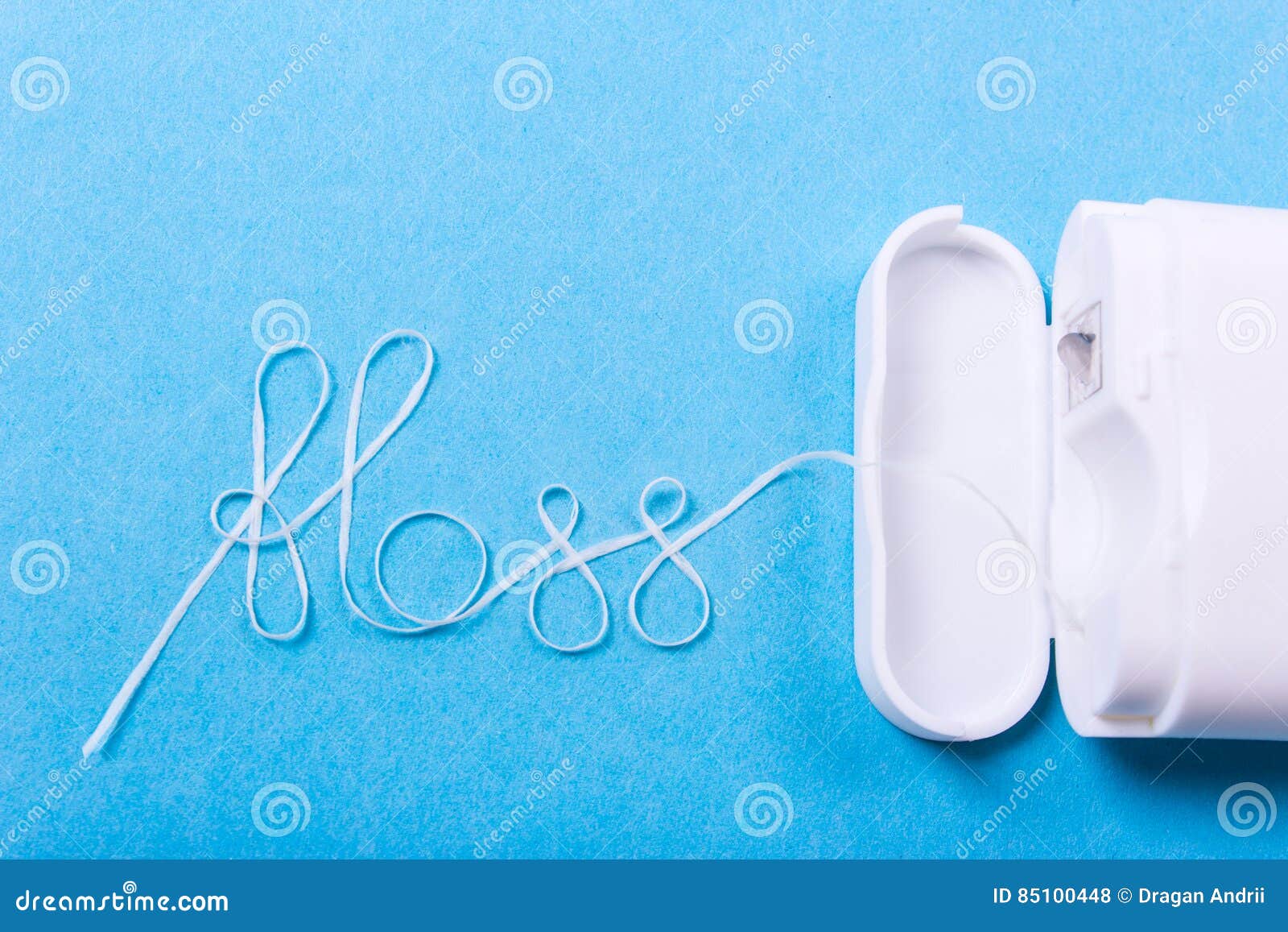 Dental floss word stock photo. Image of closeup, oral - 85100448