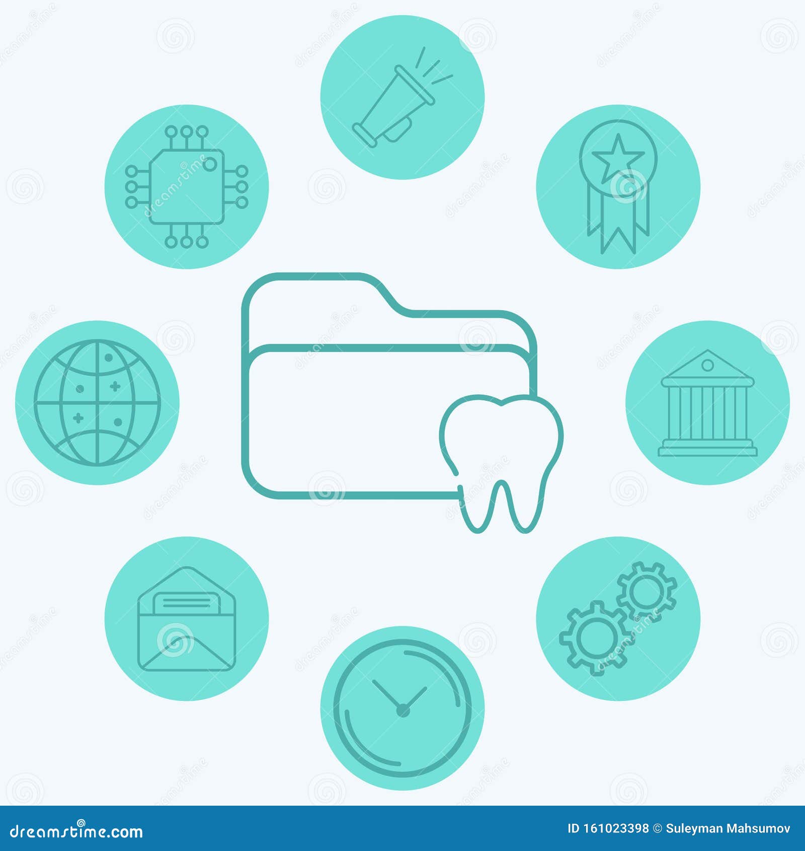 Dental Folder Icon. Trendy Flat Vector Dental Folder Icon On White ...