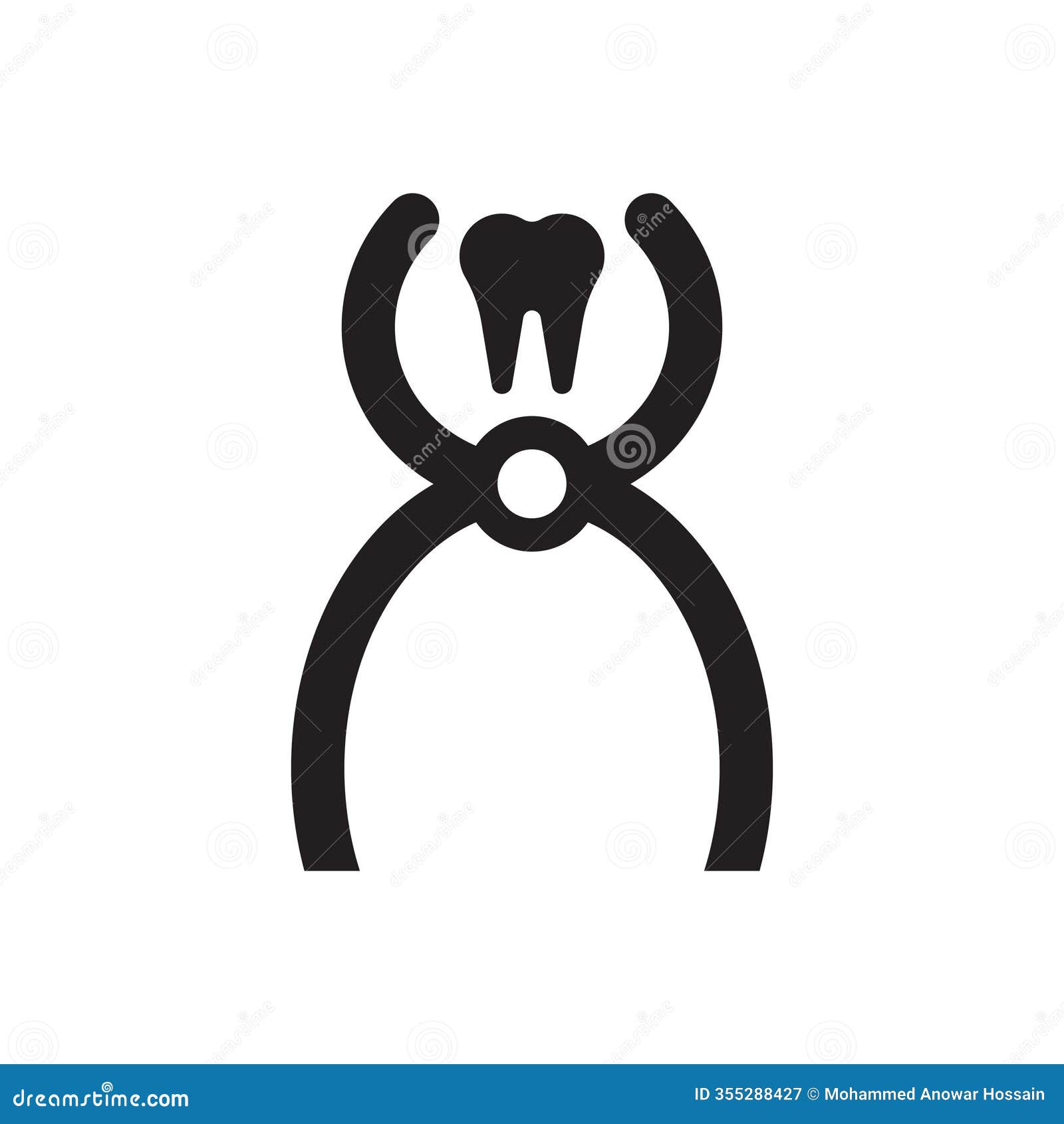 Dental Forceps Icon - Tooth Pulling Tool Icon Cartoon Vector ...
