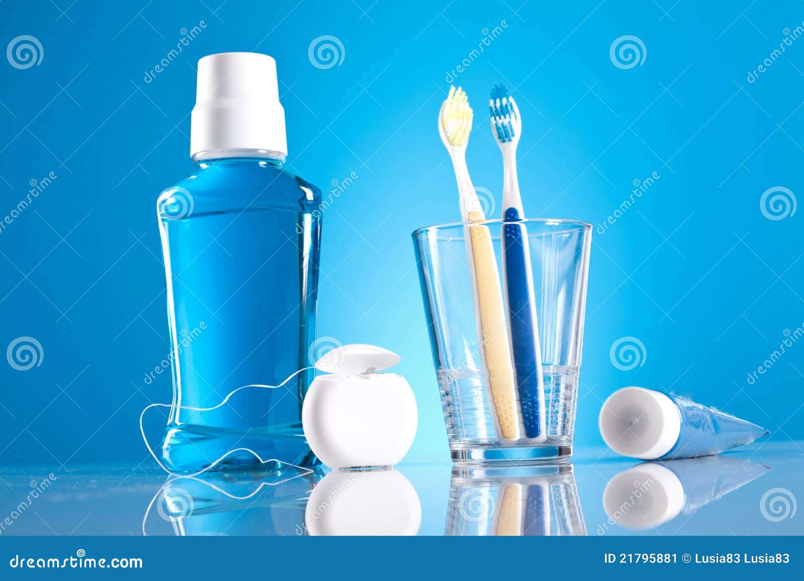 Dental health care items stock image. Image of copy, inspection - 21795881