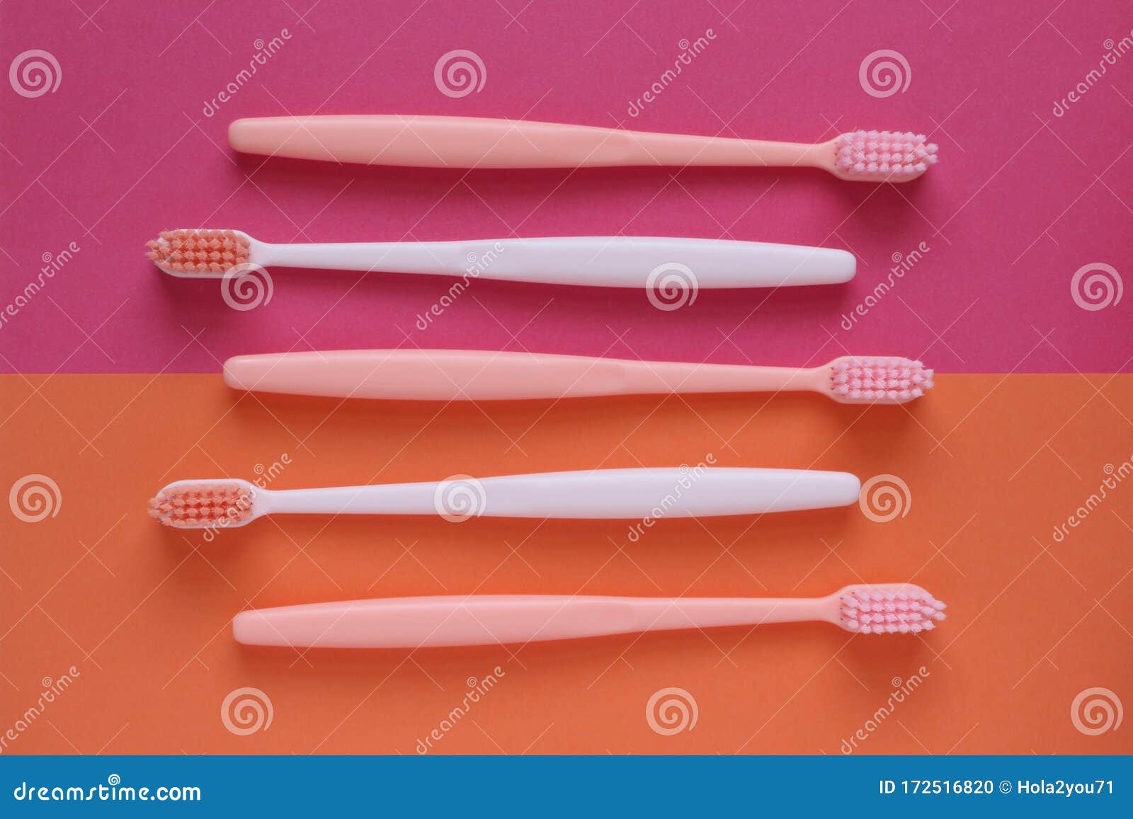 Dental Health in the Pink of Things Stock Photo - Image of bathroom ...