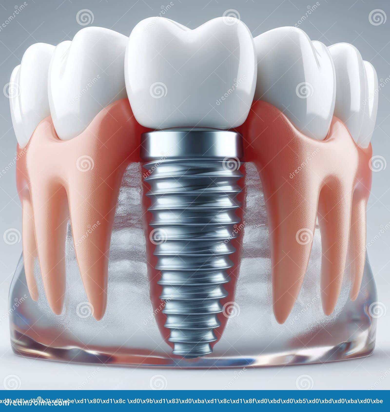 Dental Implant Installation Concept. Ai Generative Stock Image - Image ...
