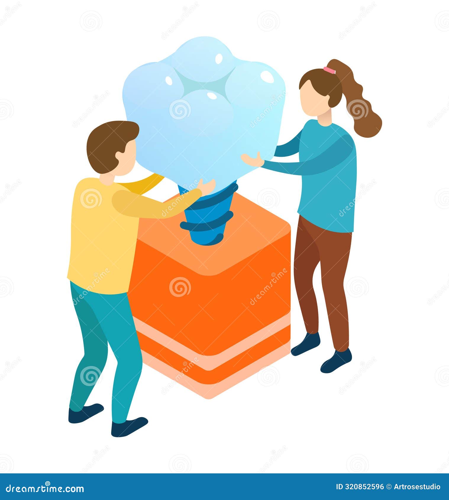 Dental Implantation Process Steps, Timeline Realistic Set. Placement ...