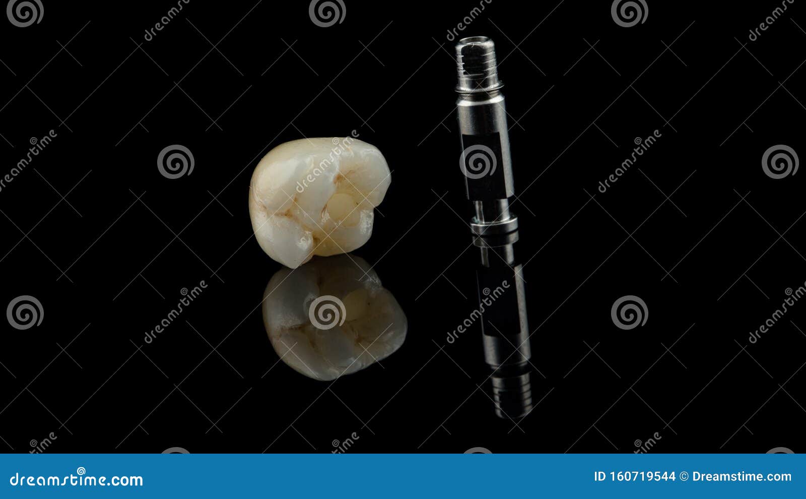 Dental Implants on a Black Background Stock Photo - Image of mery ...