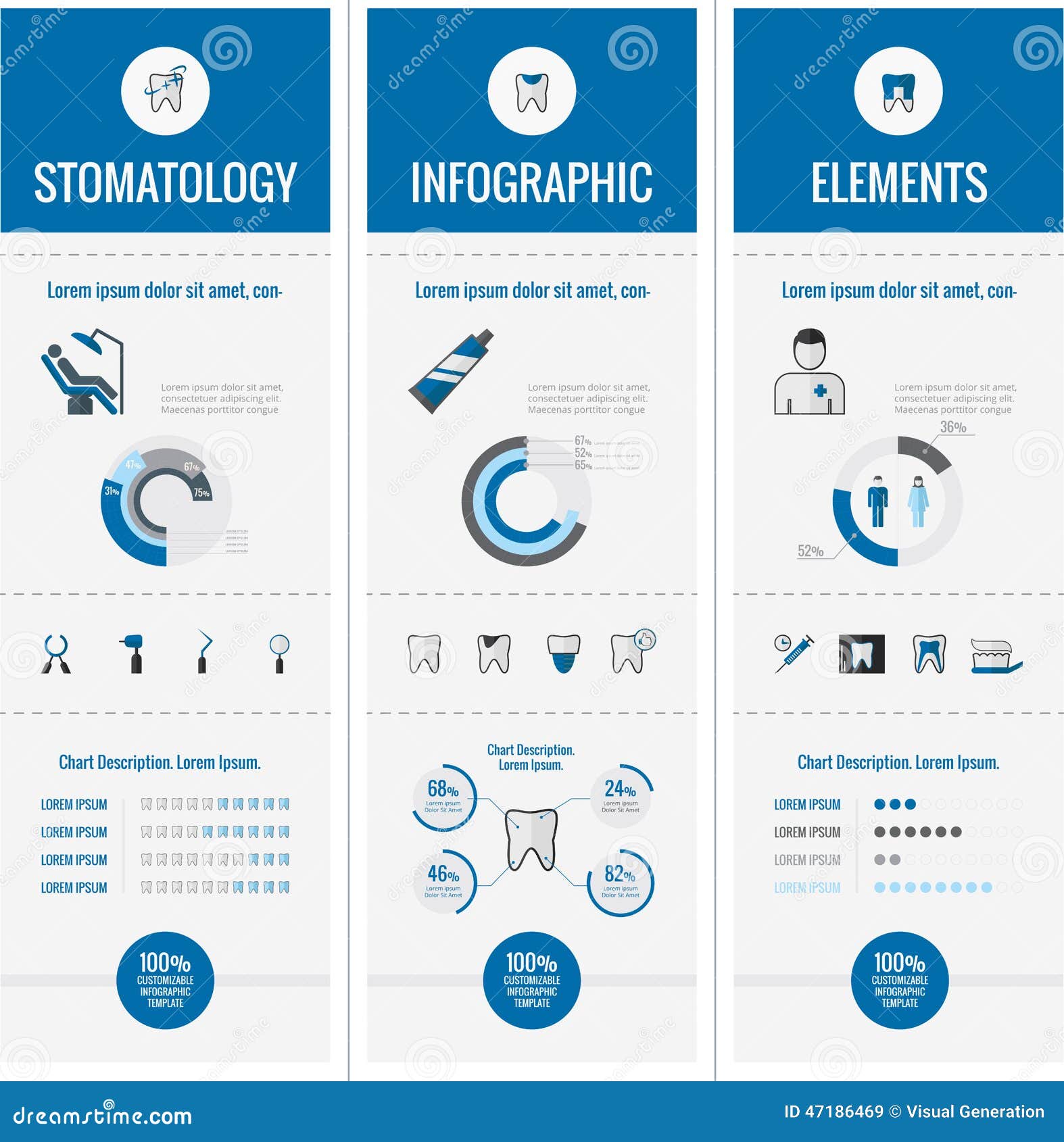 Dental Infographic. The Structure Inside And The Tooth Diagram And ...