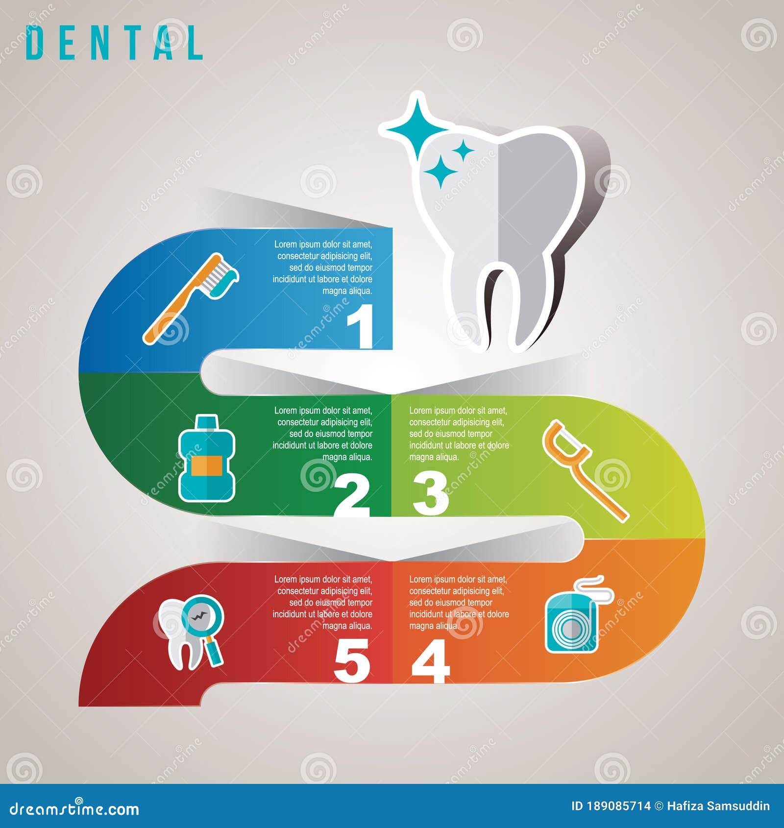 Dental Infographic. Vector Illustration Decorative Design Stock Vector ...