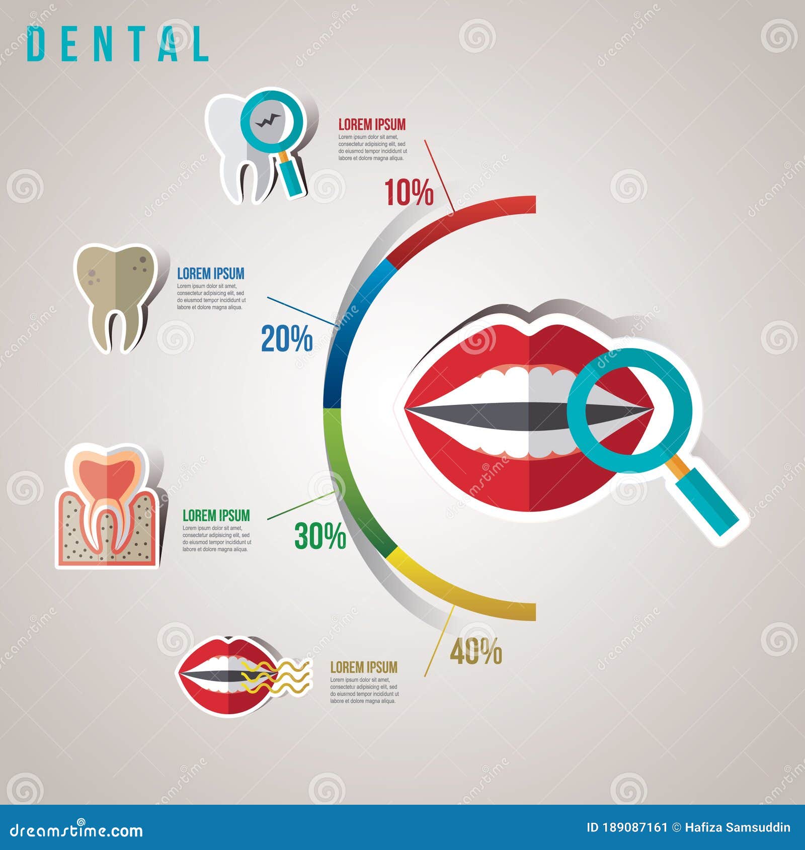 Dental Infographic. Vector Illustration Decorative Design Stock Vector ...