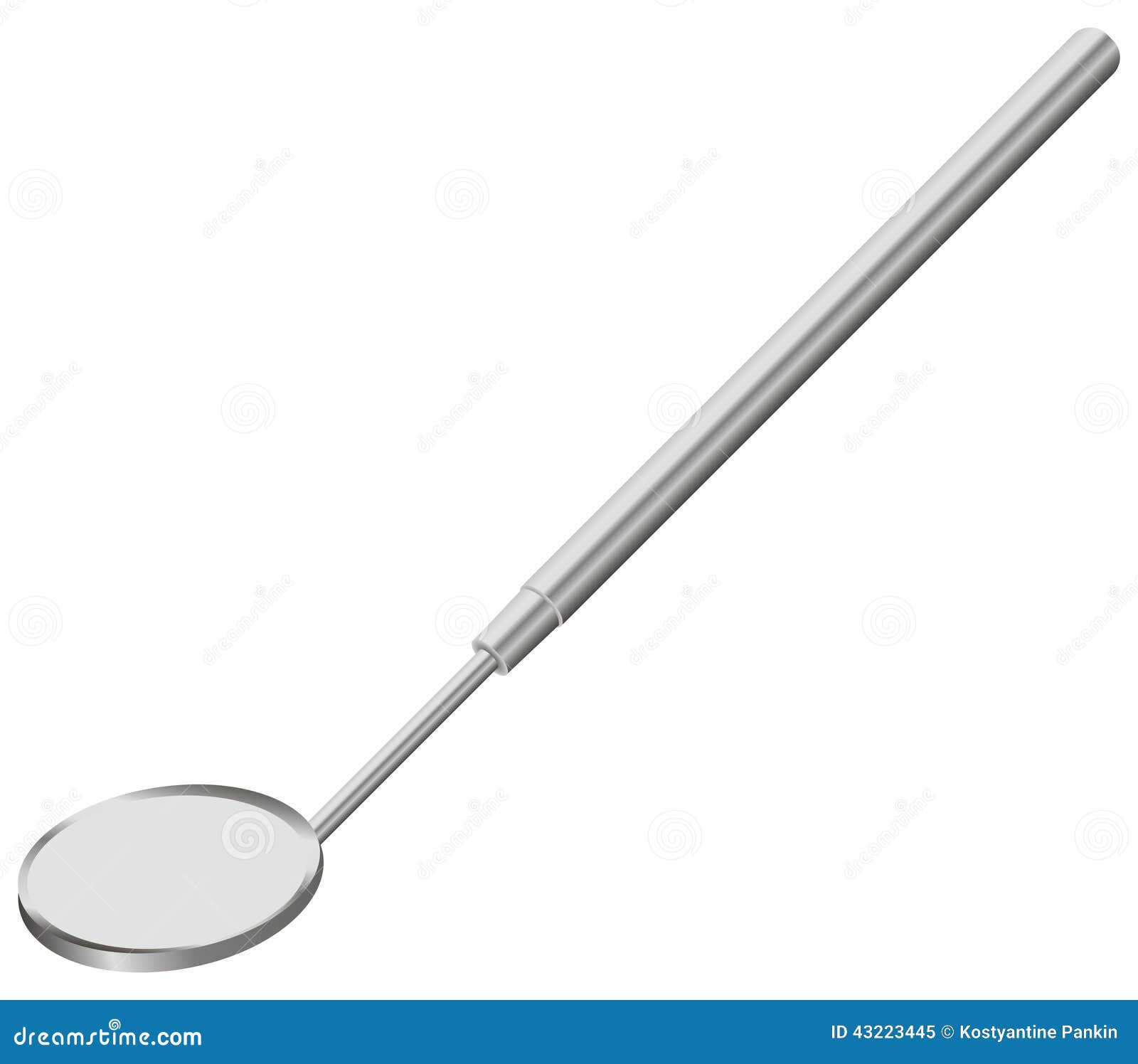 Dental Inspection Mirror stock illustration. Illustration of angled ...