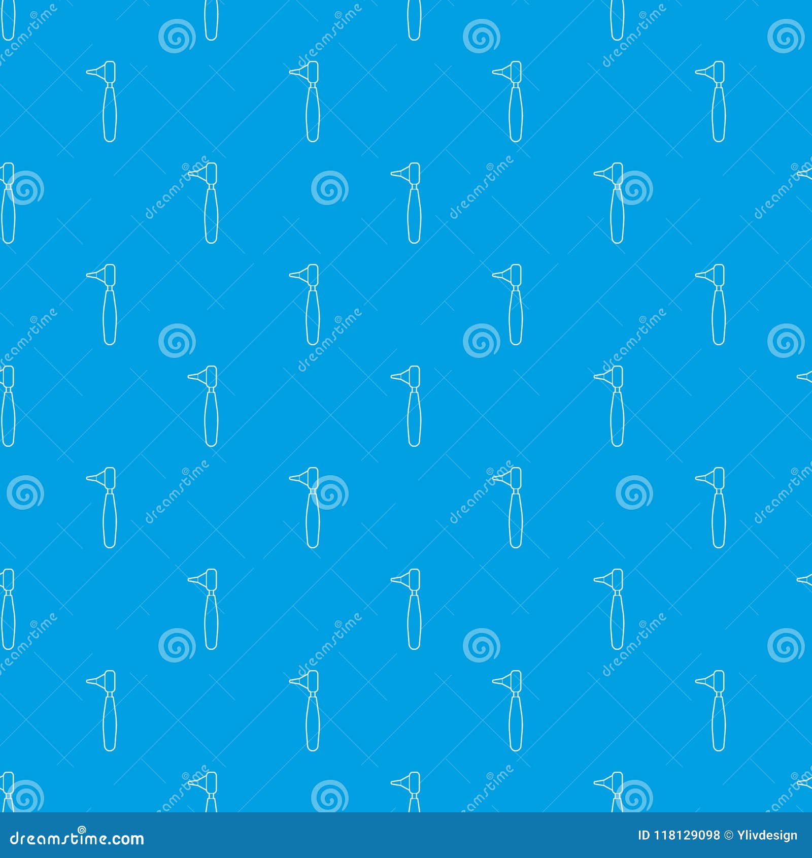 Dental Instrument Pattern Vector Seamless Blue Stock Vector ...