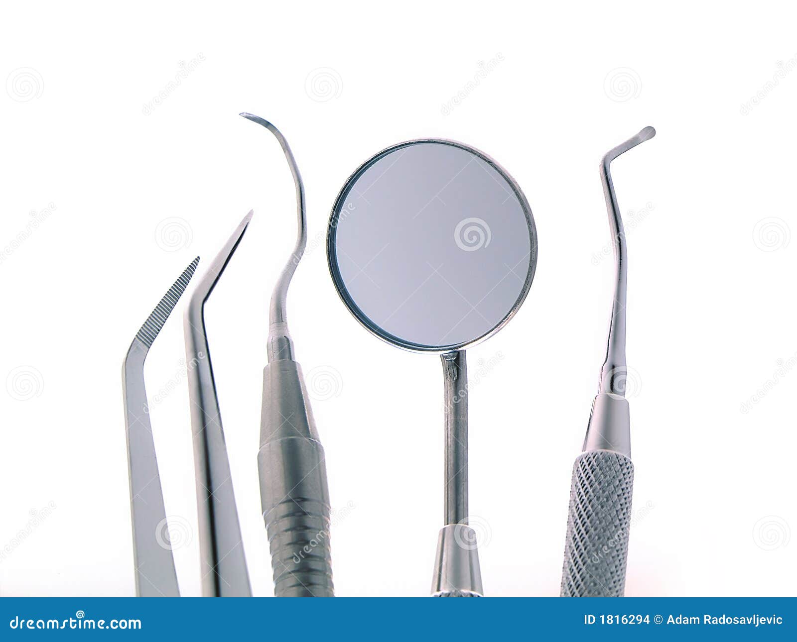 Dental Instruments And Occlusal Splint On Color Background Royalty-Free ...