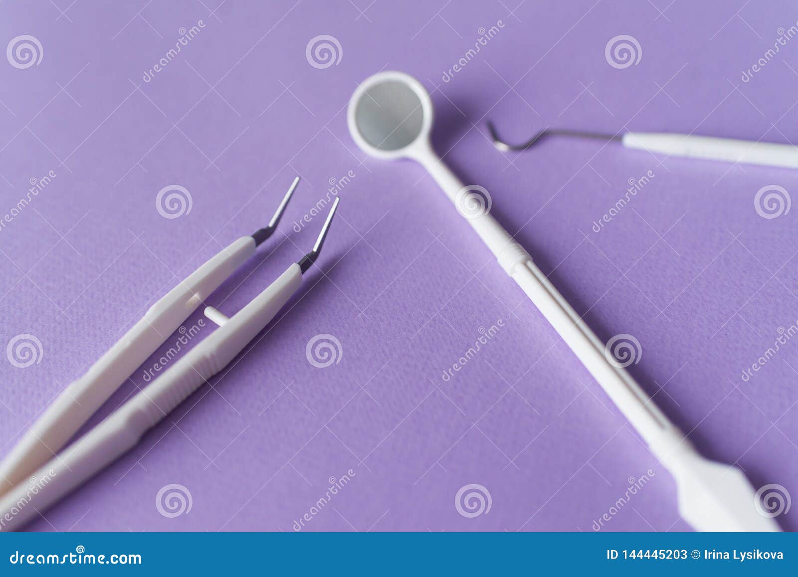 Dental Instruments on Colorful Background Stock Image - Image of ...