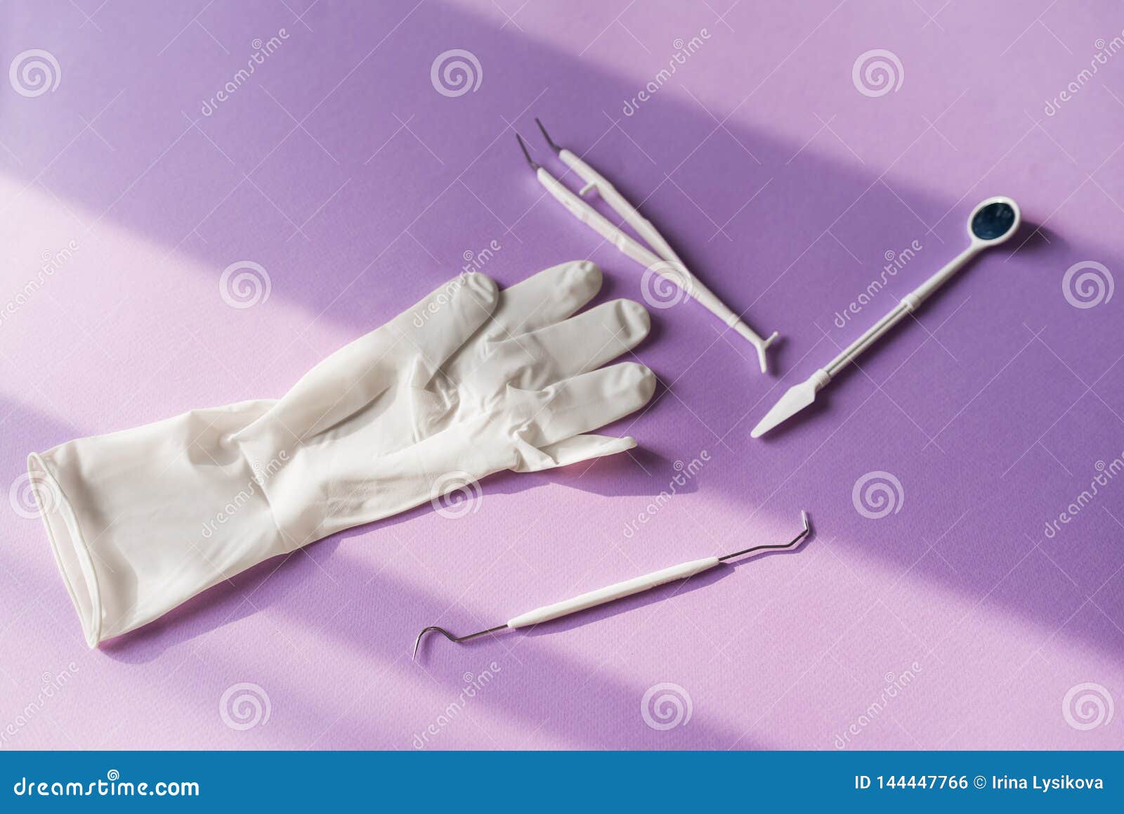 Dental Instruments on Colorful Background Stock Photo - Image of ...