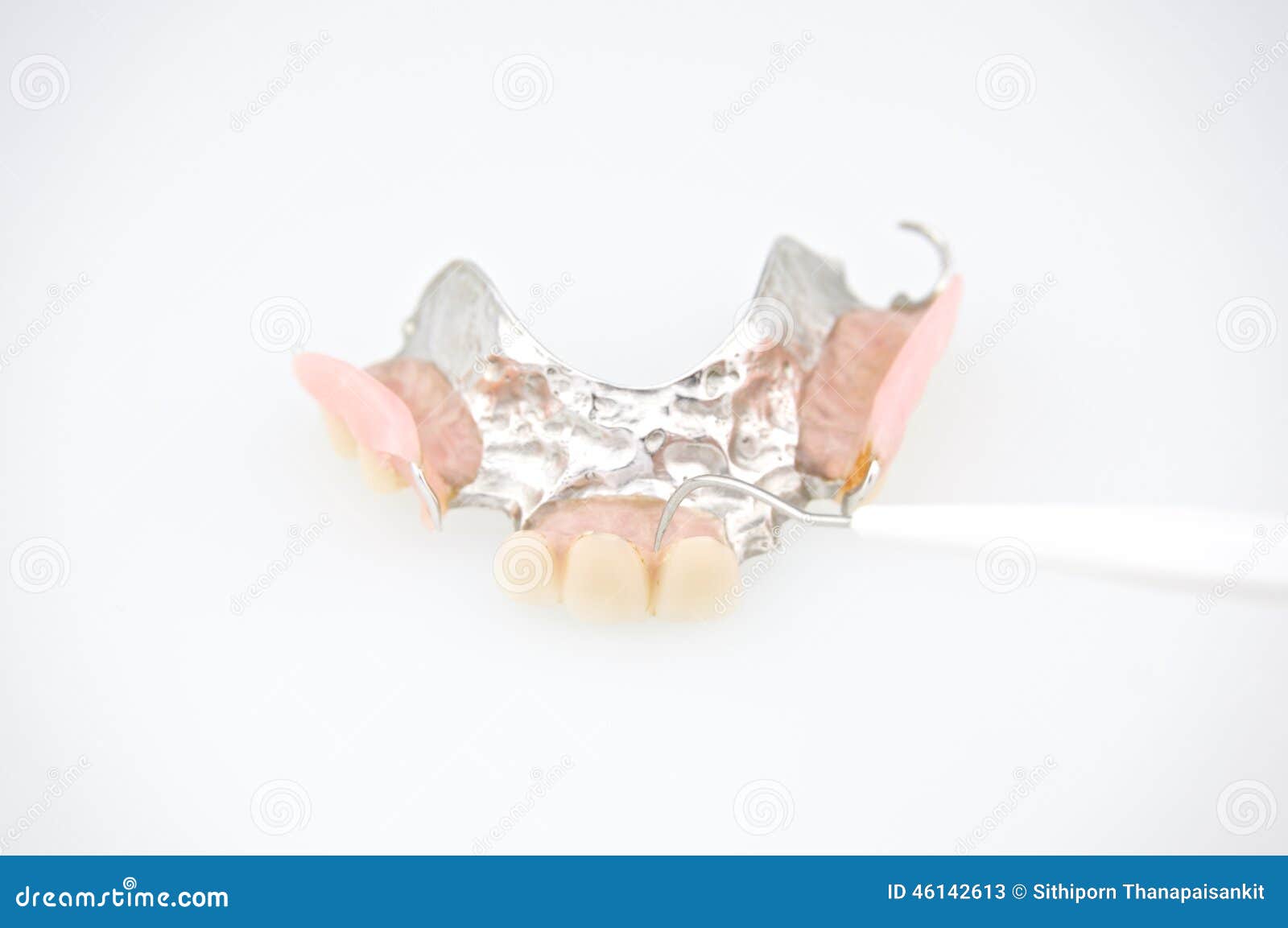 Dental Instruments and Denture Stock Image - Image of white, teeth ...