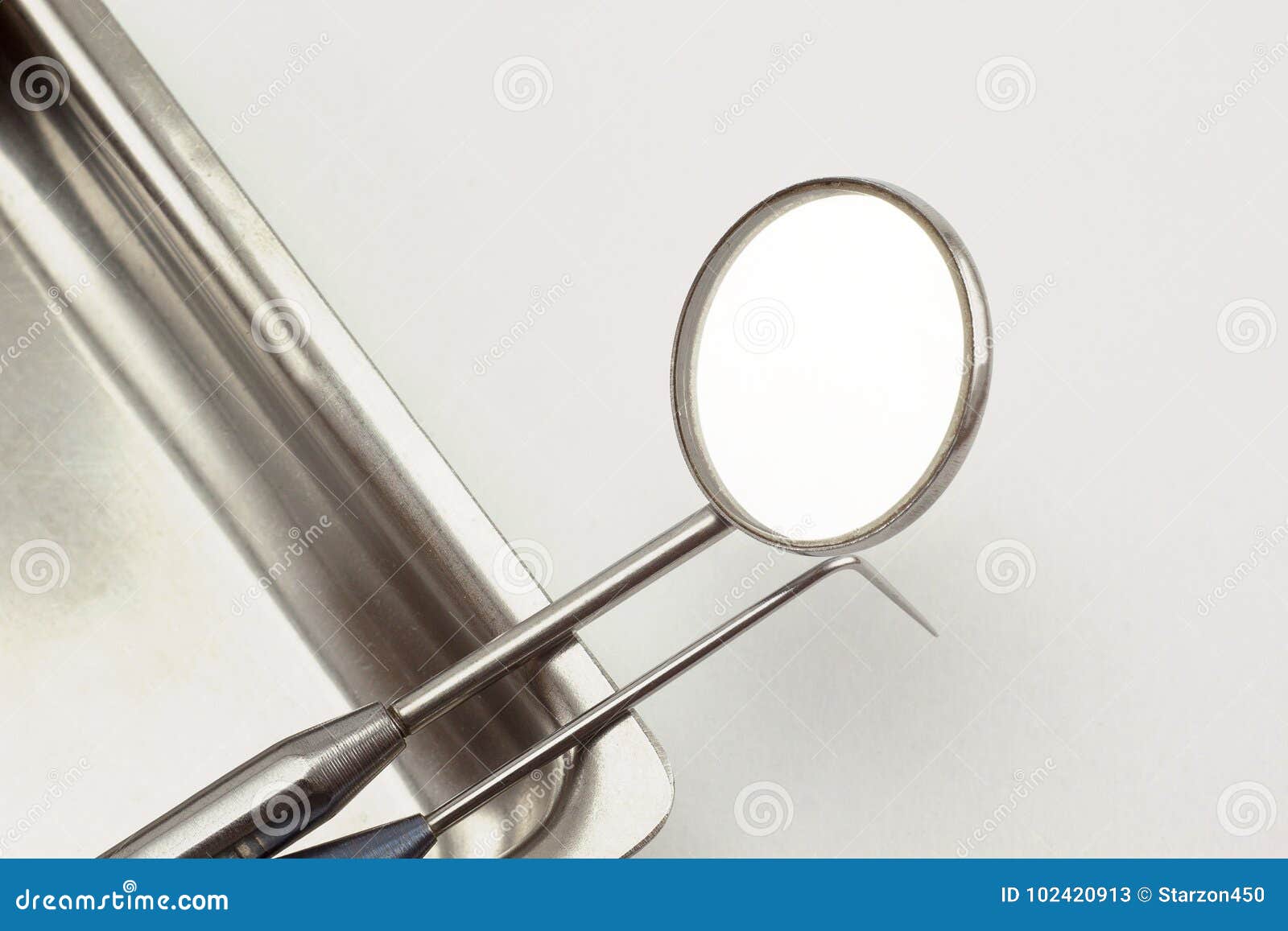 Dental Instruments is Lying in the Medical Tray. Stock Image - Image of ...