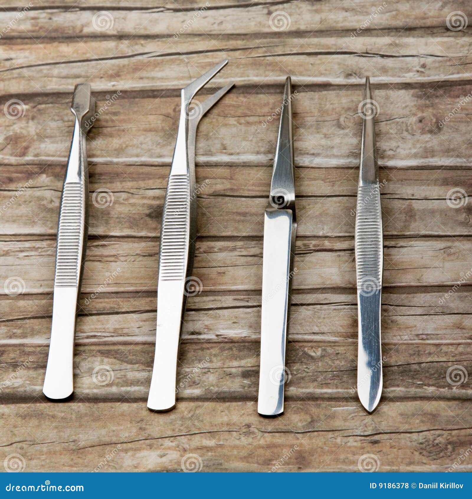 Dental Instruments on Old Wood Stock Photo - Image of healthy, needle ...