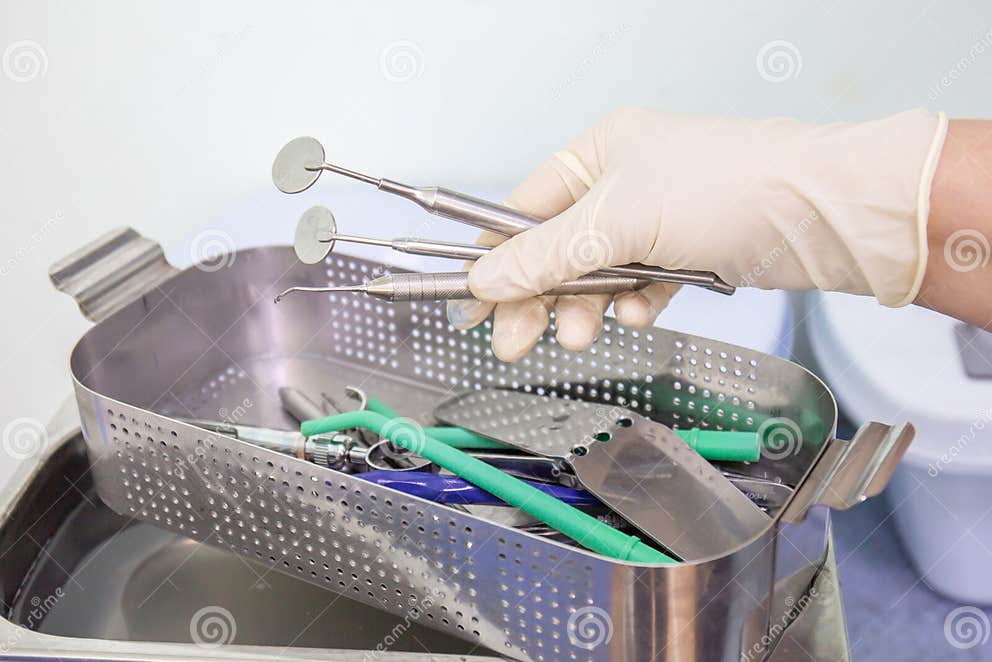 Dental Instruments for Sterile Processing. Stock Image - Image of ...