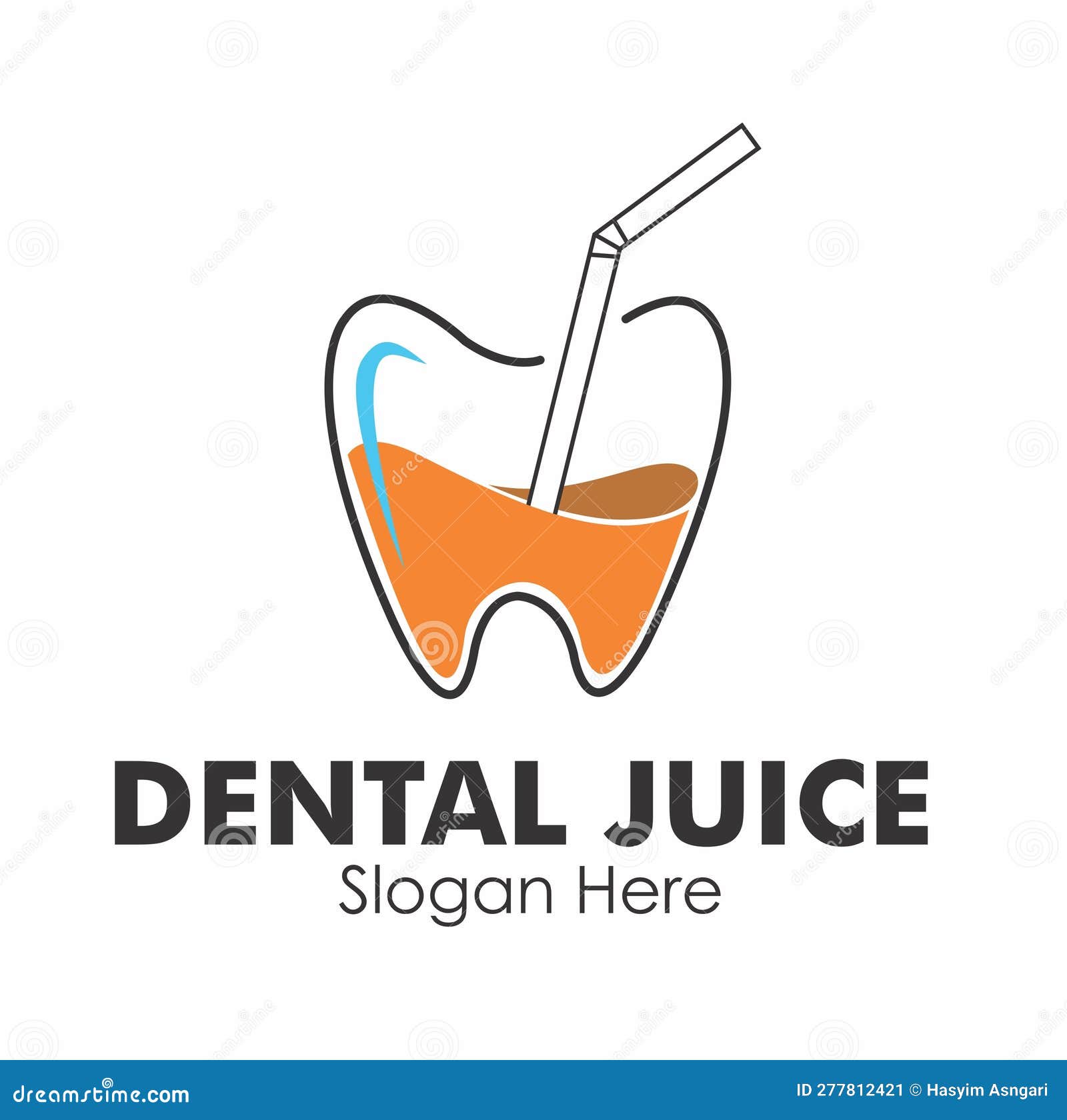 Dental Juice Logo Design Concept Stock Illustration - Illustration of ...