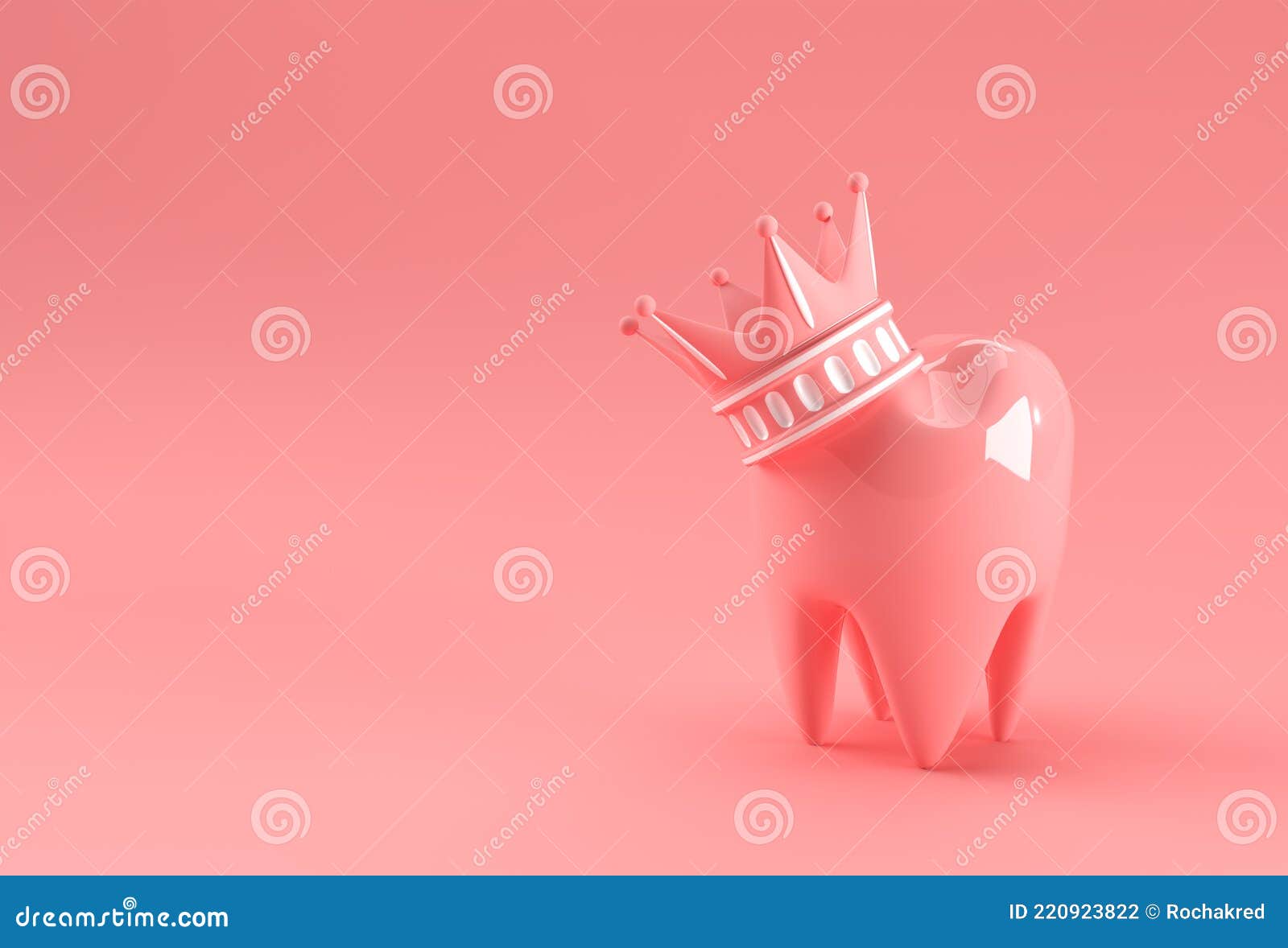 Dental King Model of Premolar Tooth 3D Rendering Stock Illustration ...