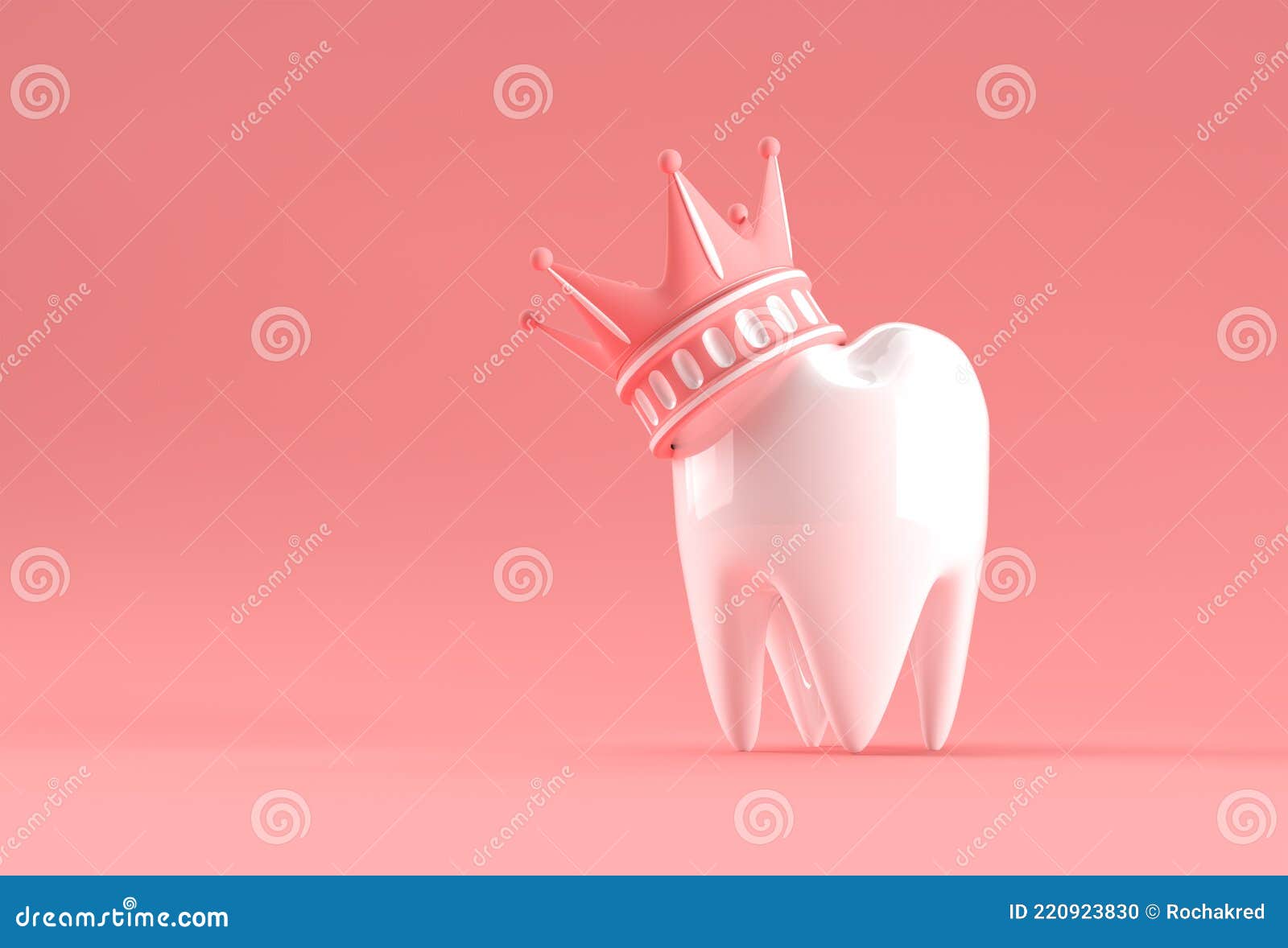 Dental King Model of Premolar Tooth 3D Rendering Stock Illustration ...