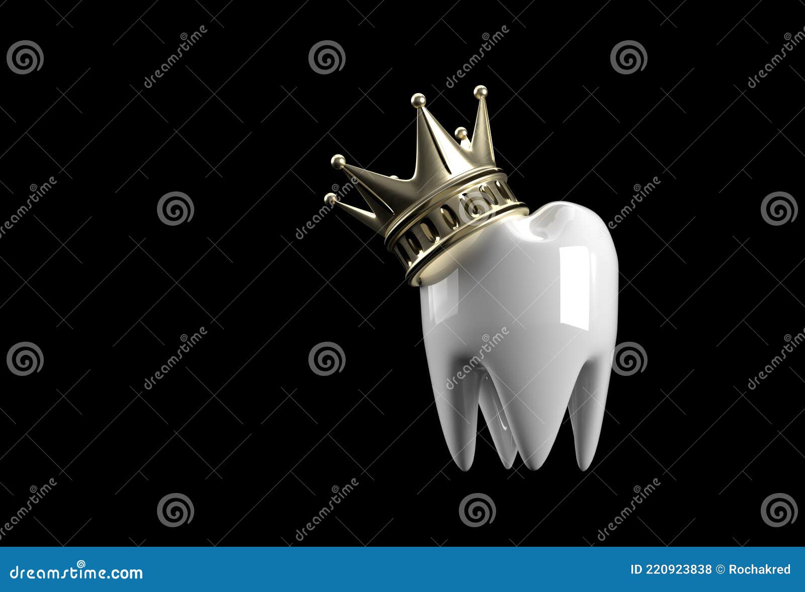 Dental King Model of Premolar Tooth 3D Rendering Stock Illustration ...