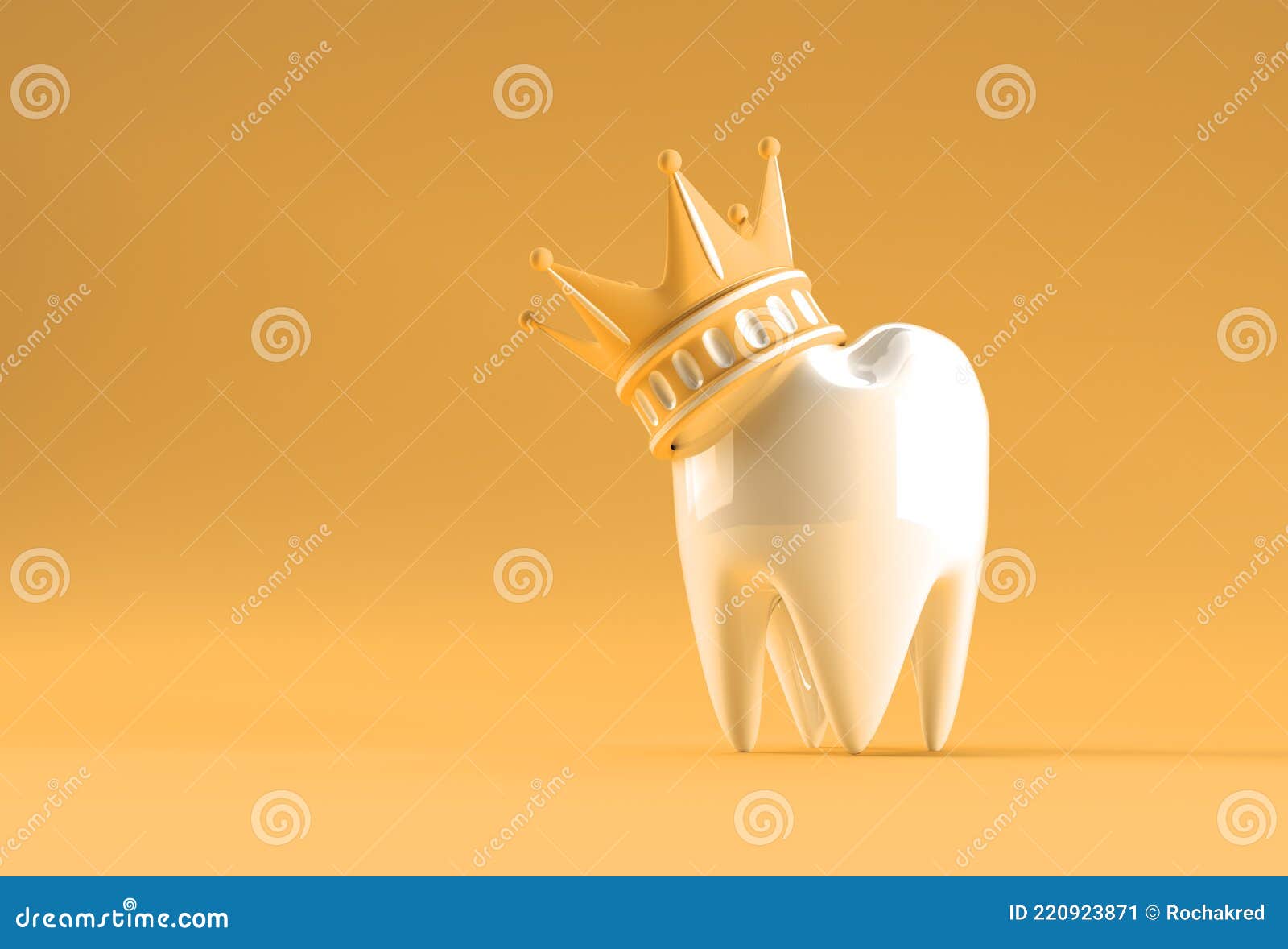 Dental King Model of Premolar Tooth 3D Rendering Stock Illustration ...
