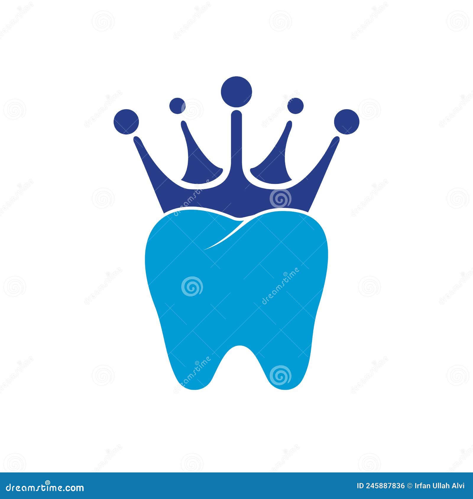 Dental King Vector Logo Design. Tooth and Crown Icon Design. Stock ...