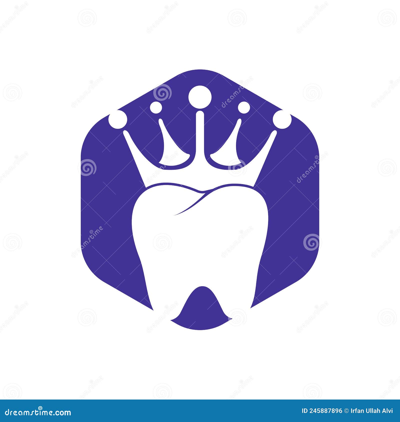 Dental King Vector Logo Design. Tooth and Crown Icon Design. Stock ...