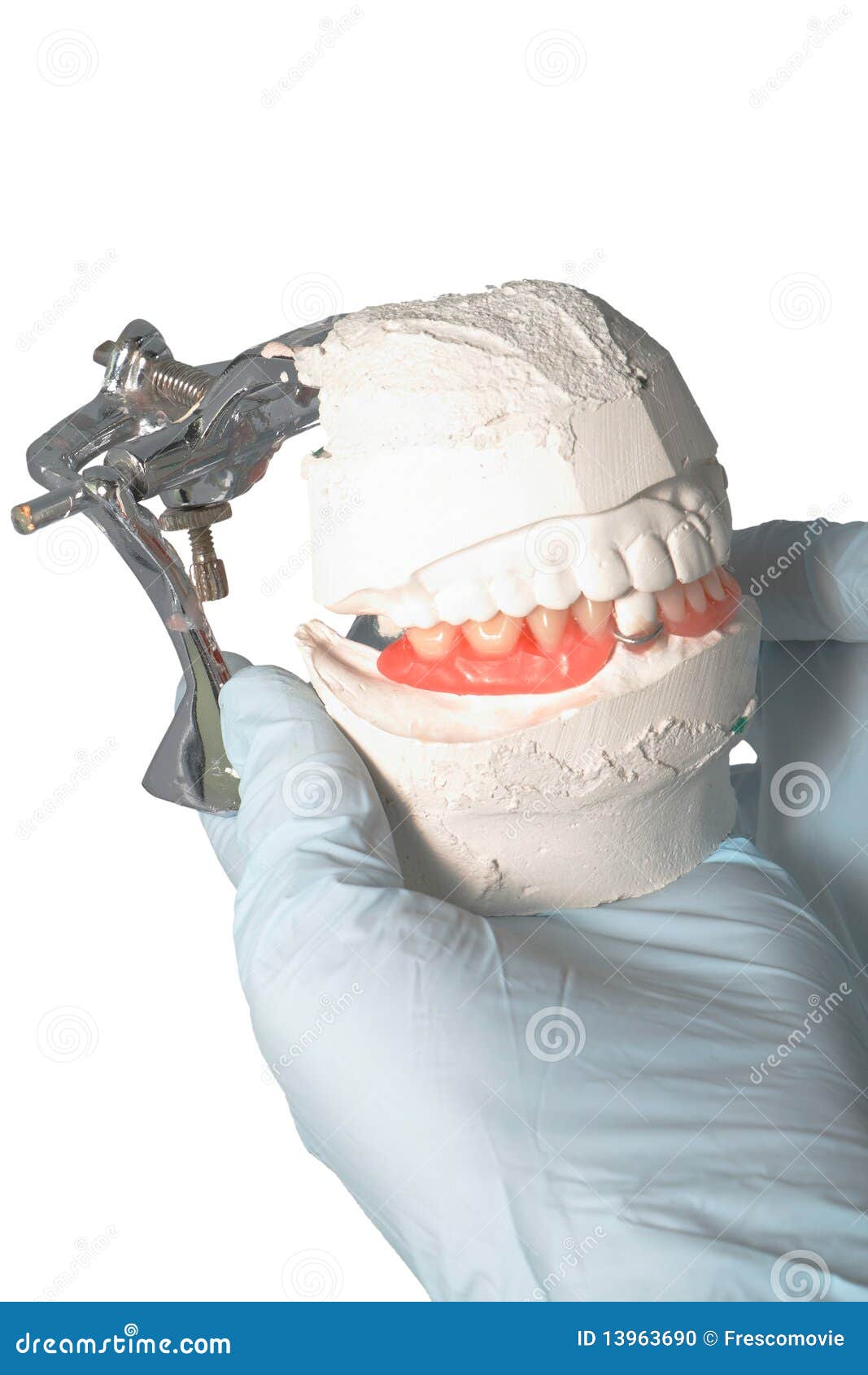 Dental Lab Articulator with Dental Prosthesis Stock Photo - Image of ...