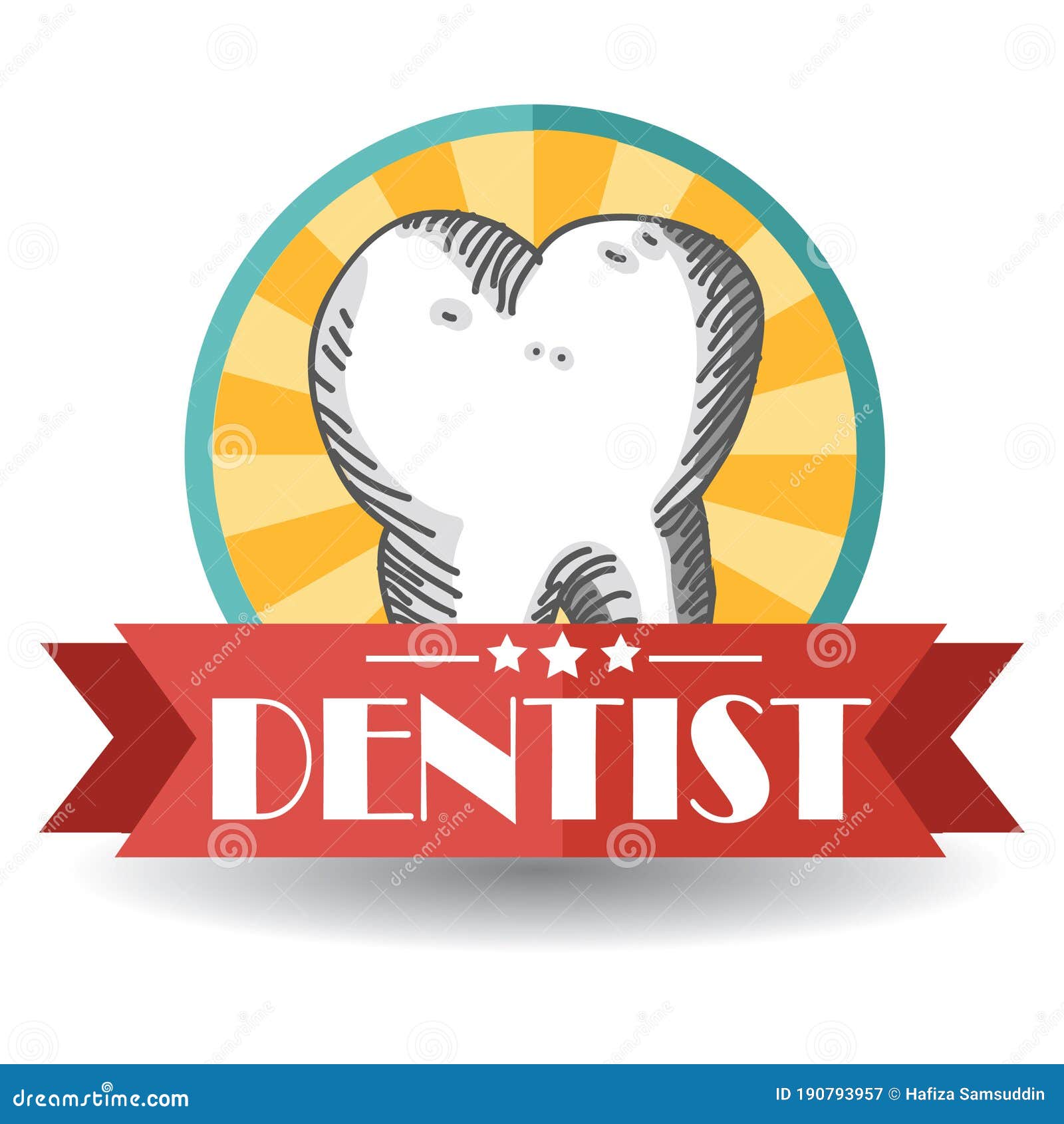 Dental Label. Vector Illustration Decorative Design Stock Vector ...