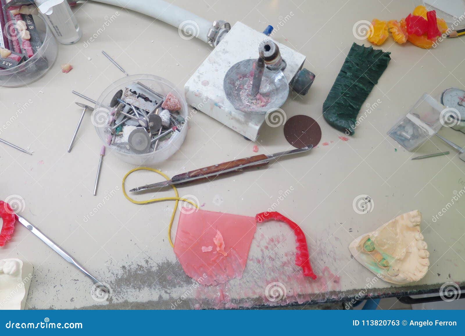 Dental Laboratory Equipment and Processing Stock Image - Image of ...