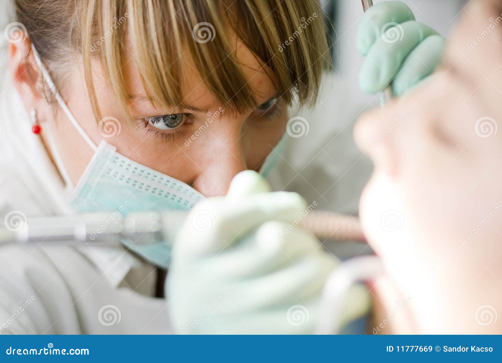 Dental Medicine - Dentist Working Stock Image - Image of doctor, mask ...
