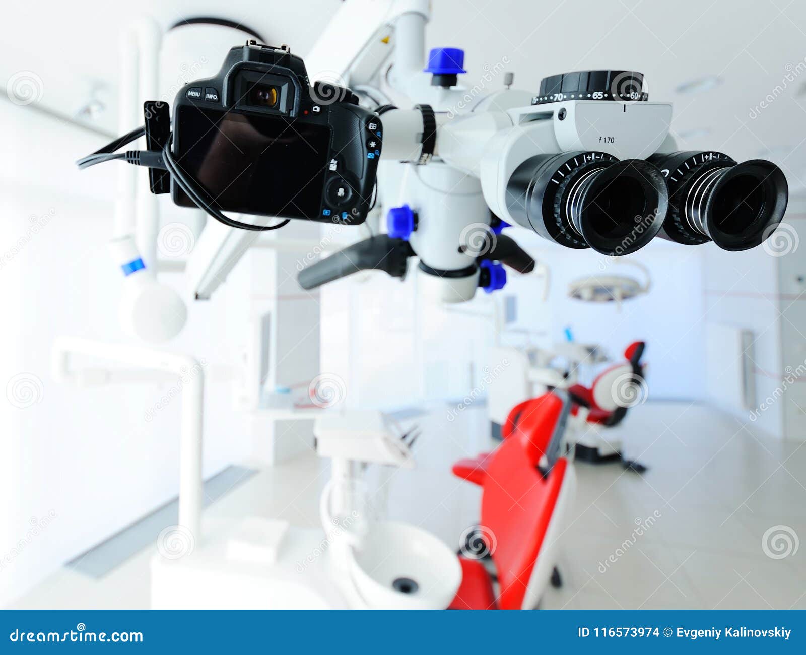 Dental microscope closeup stock photo. Image of clinic - 116573974