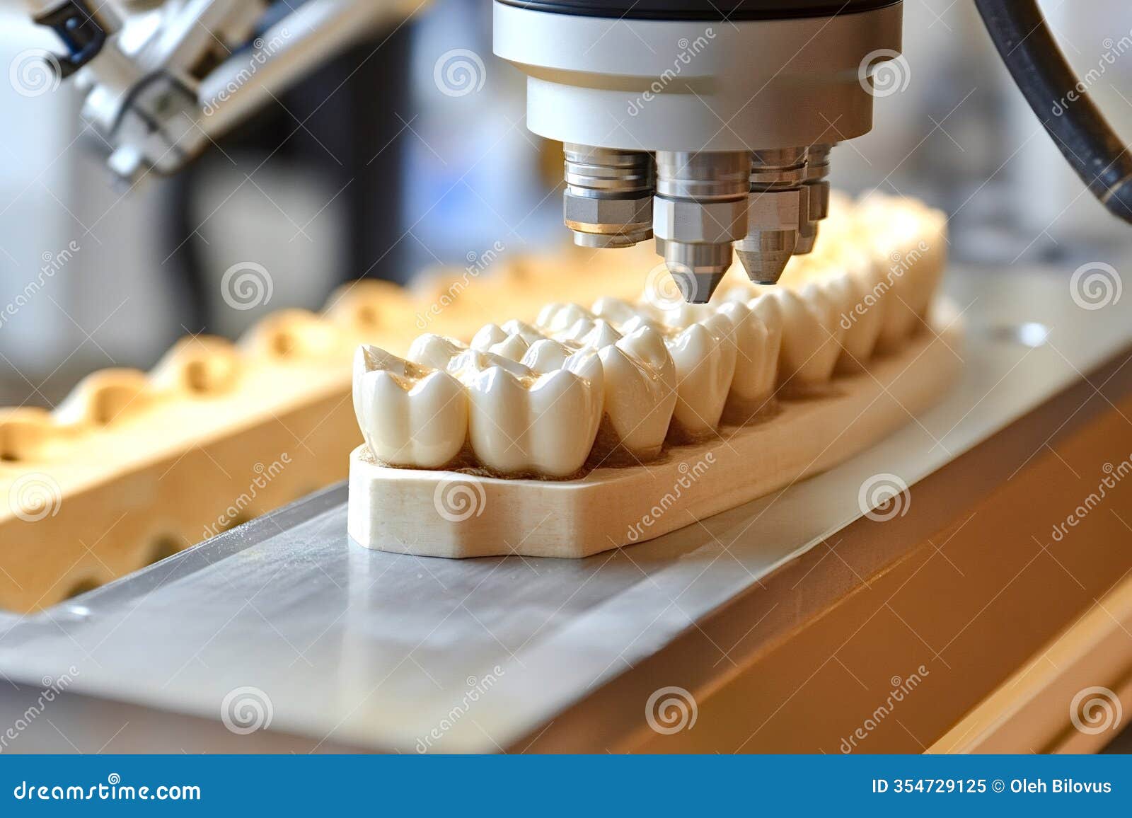 Dental Milling Machine Carving Denture in a Dental Laboratory Stock ...