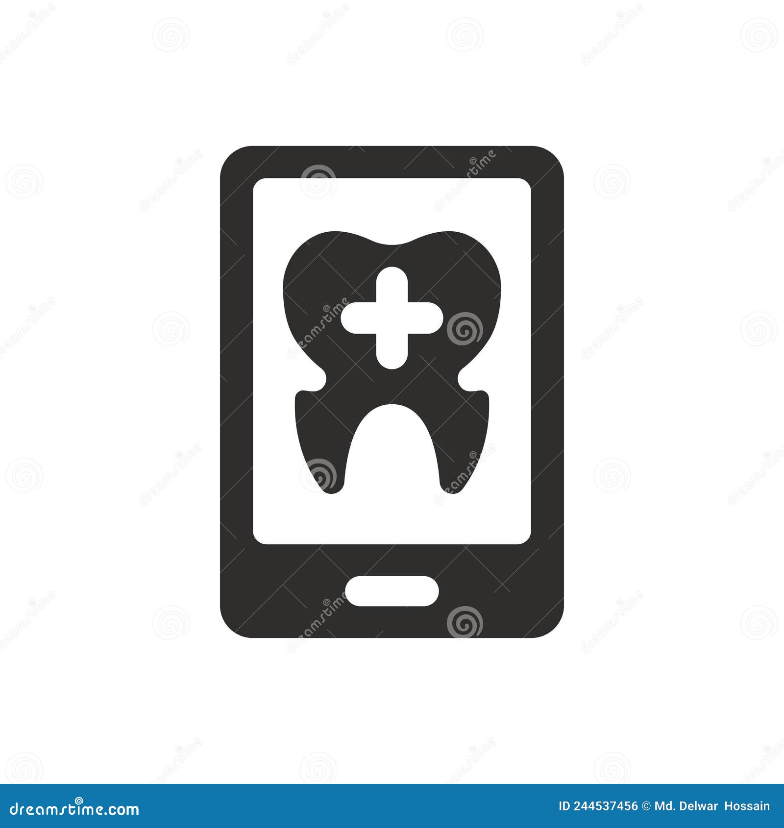 Dental Mobile Application Icon Stock Vector - Illustration of vector ...