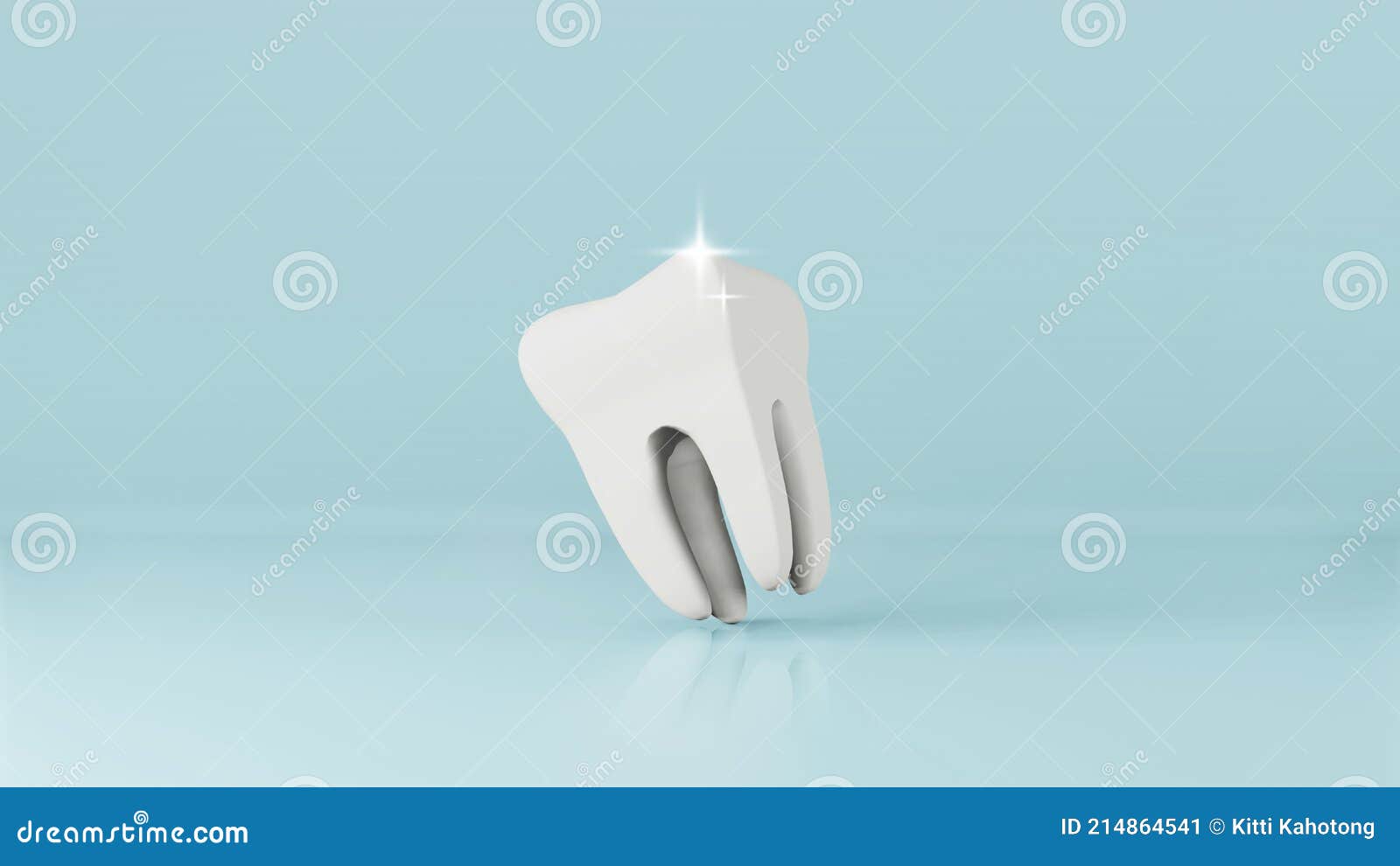 Dental Model of Premolar Tooth, 3d Rendering Stock Illustration ...