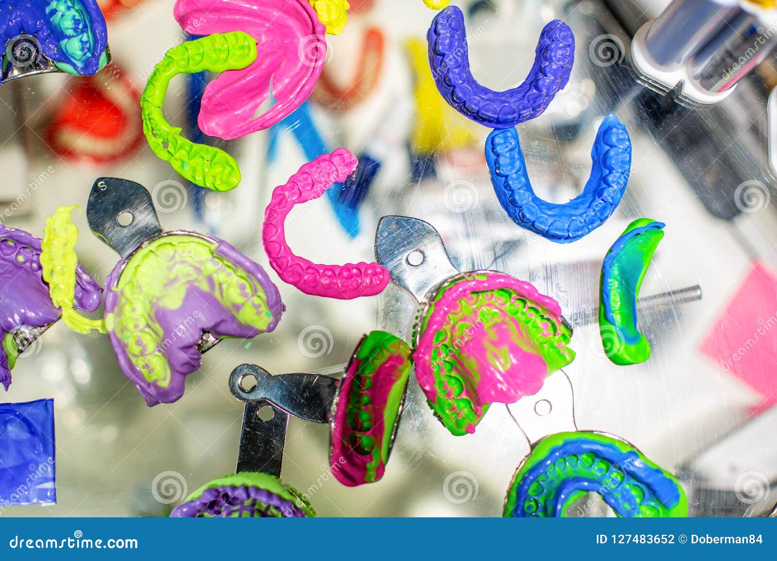 Dental Orthodontic Tools. Multi-colored Device for Making a Molded ...