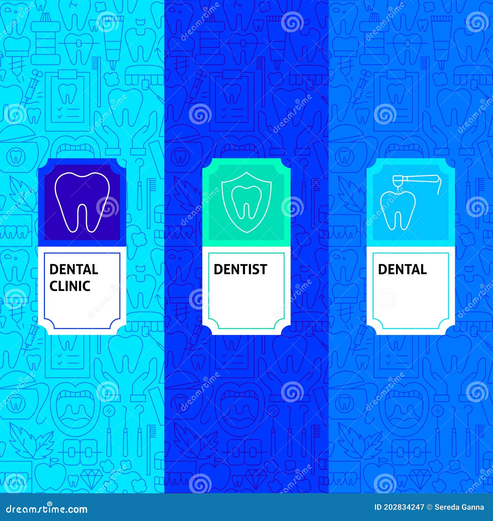 Dental Package Labels stock vector. Illustration of braces - 202834247