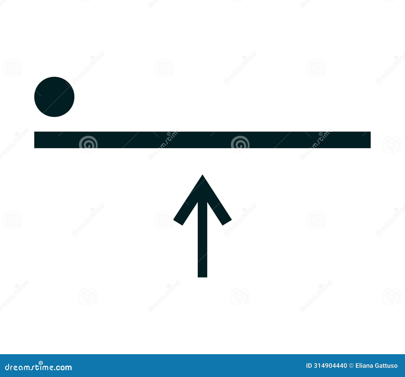 Dental Patient Support, Up Position Symbol Stock Vector - Illustration ...