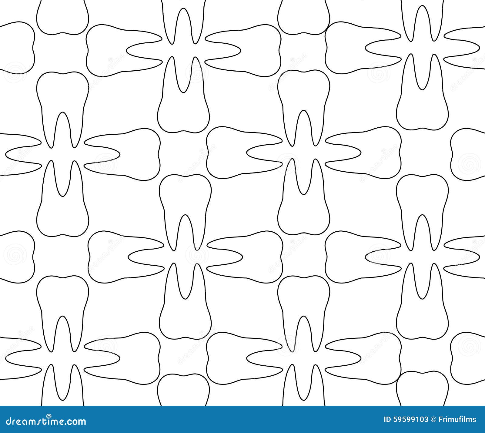 Dental pattern. stock vector. Illustration of oral, concept - 59599103