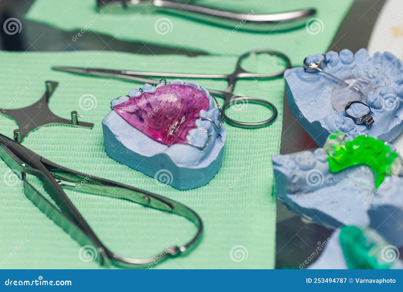 Dental Plates,dental Plates For Aligning Teeth In A Child Stock ...